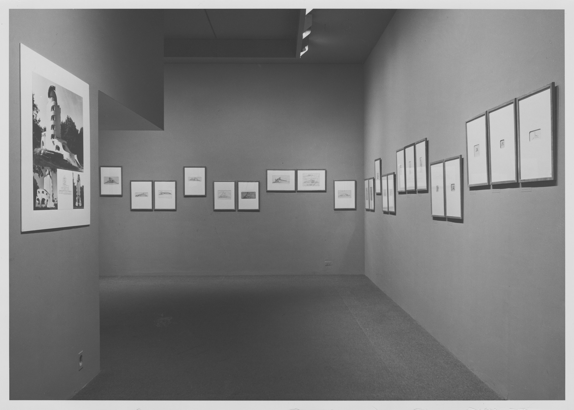 Installation view of the exhibition "Drawings by Eric Mendelsohn." | MoMA