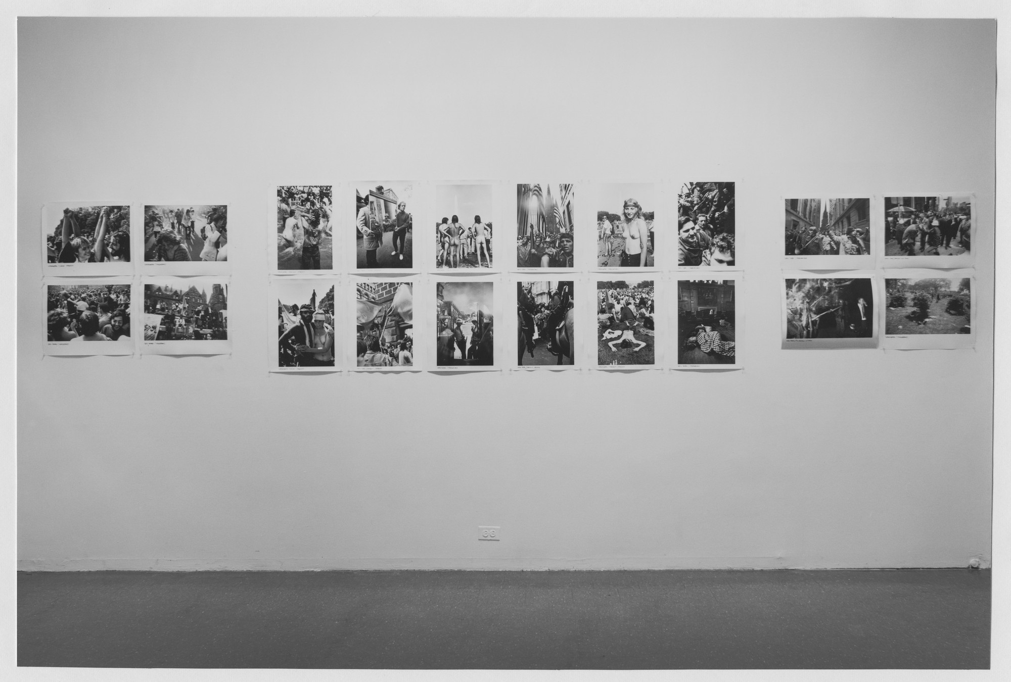 Installation view of the exhibition "Protest Photographs." | MoMA