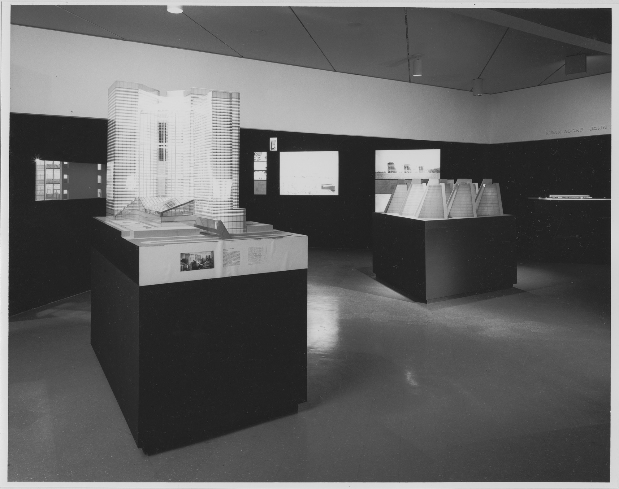 Installation view of the exhibition "Works in Progress: Architecture by ...