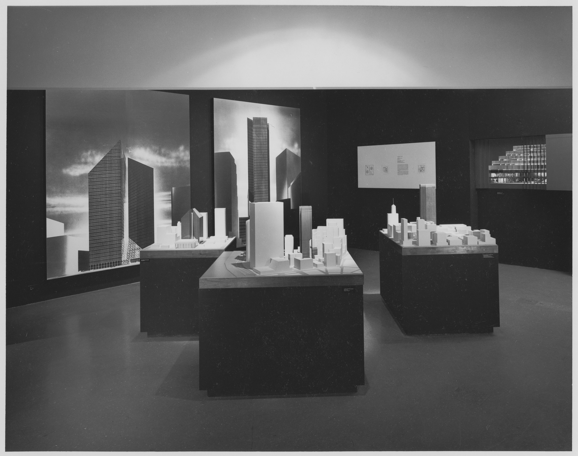 Installation view of the exhibition "Works in Progress: Architecture by ...
