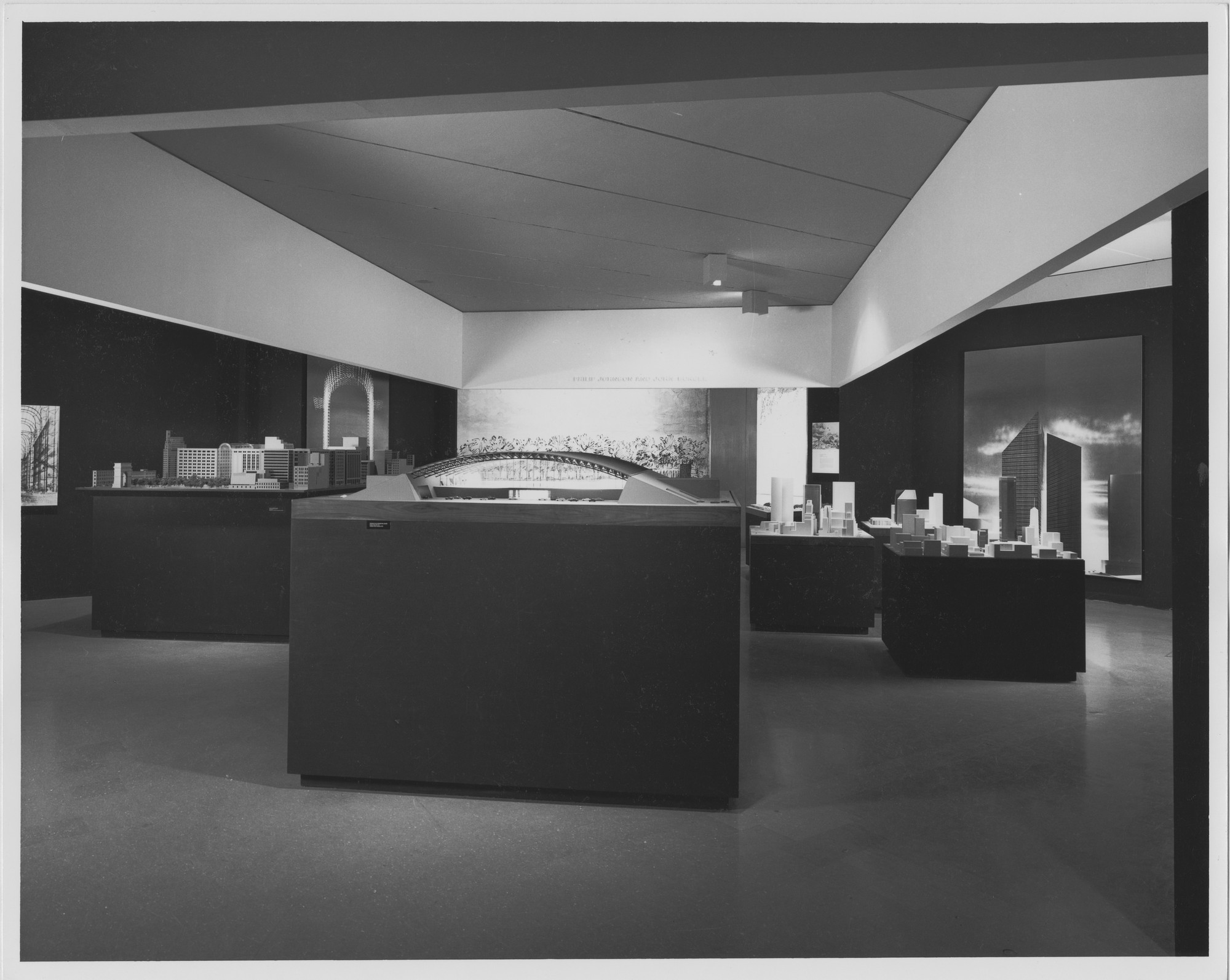 Installation view of the exhibition "Works in Progress: Architecture by ...