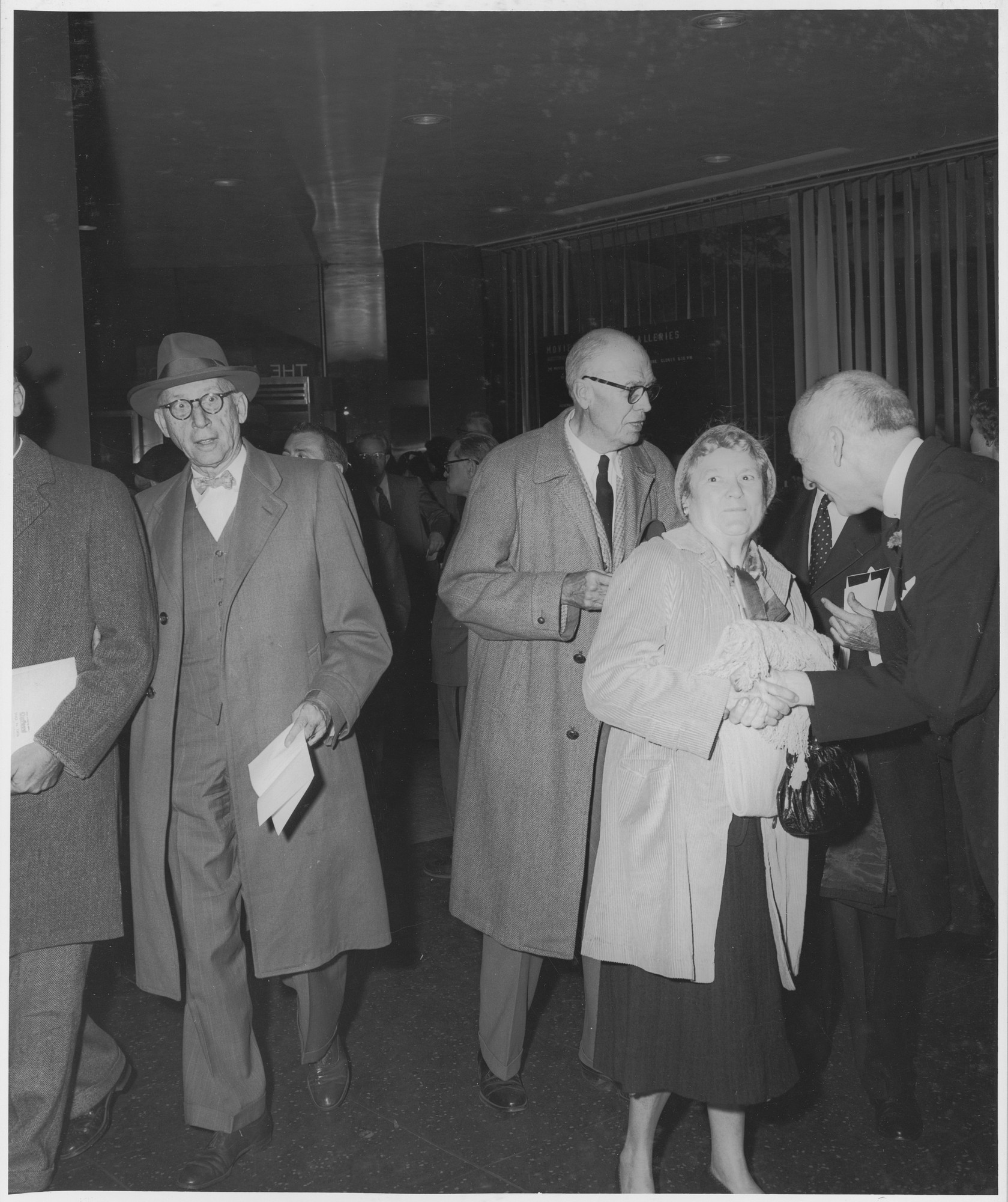 Josephine Hopper, Edward Hopper, and Allen Porter at the opening ...
