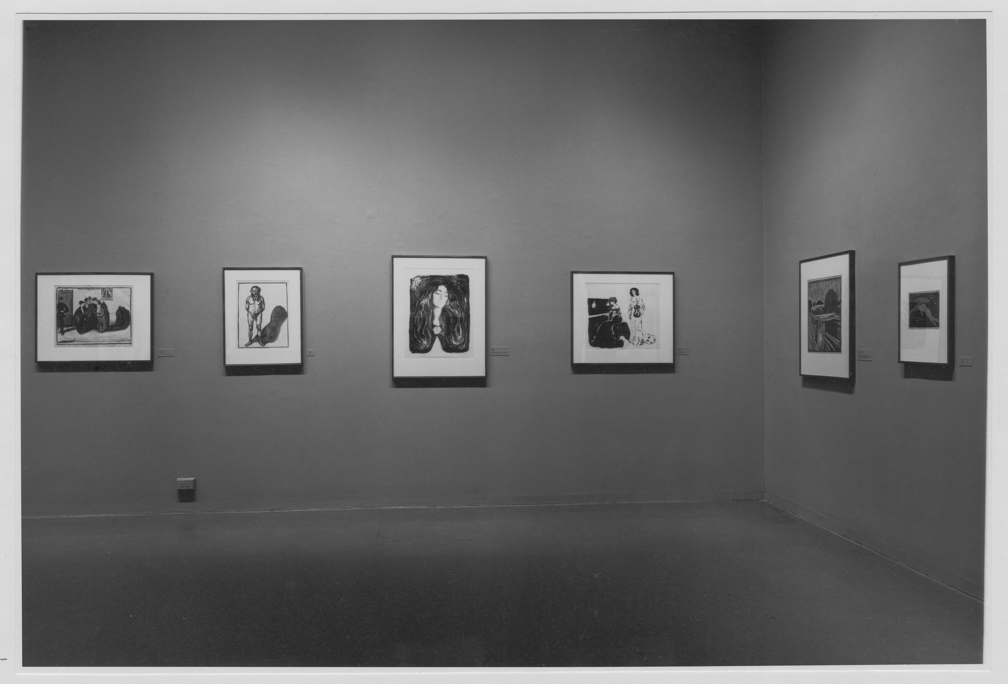 Installation view of the exhibition "The Prints of Edvard Munch." | MoMA