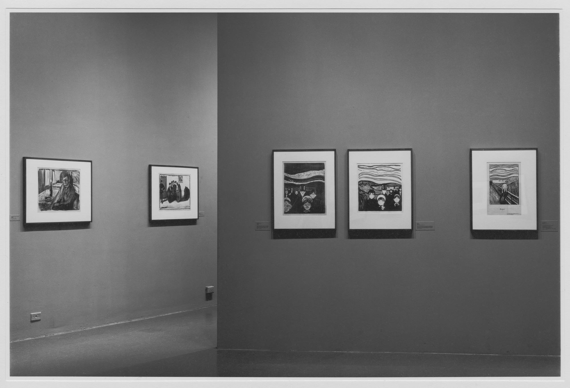 Installation view of the exhibition "The Prints of Edvard Munch." | MoMA
