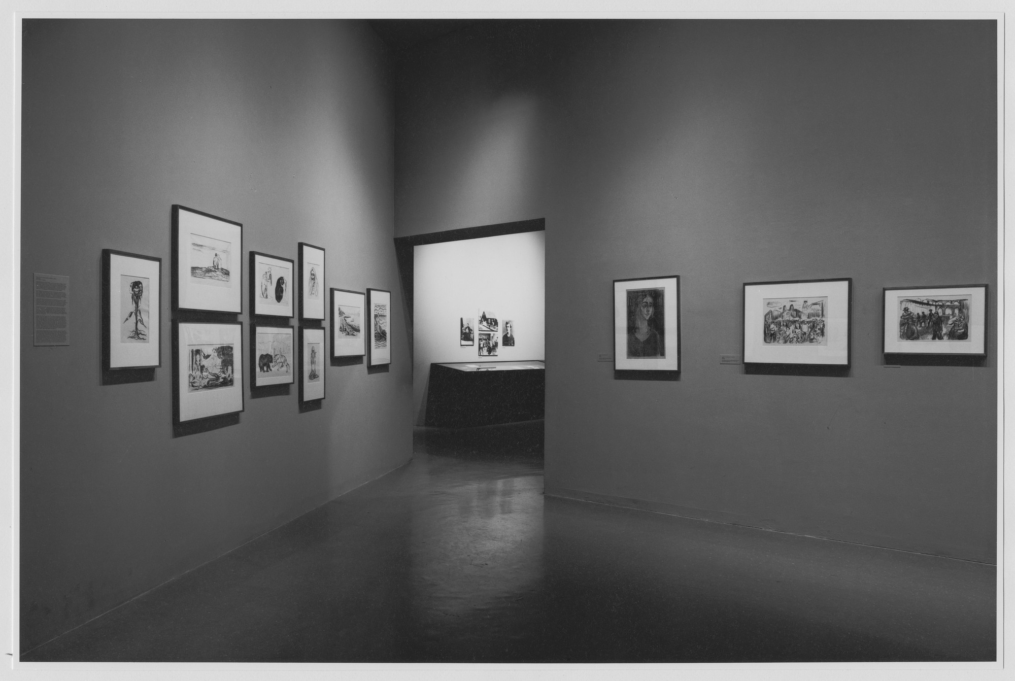 Installation view of the exhibition "The Prints of Edvard Munch." | MoMA