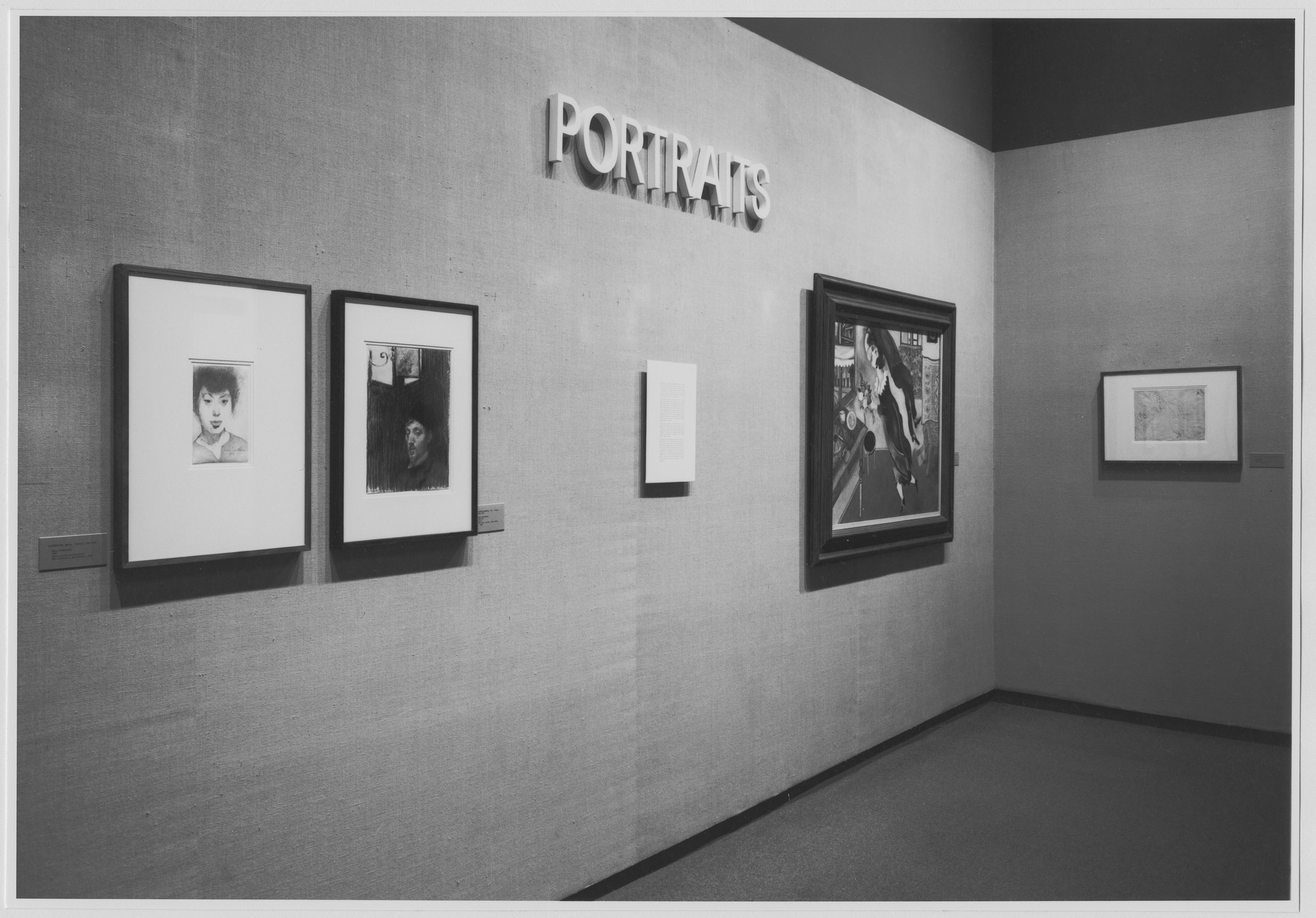 Installation view of the exhibition "Portraits." | MoMA