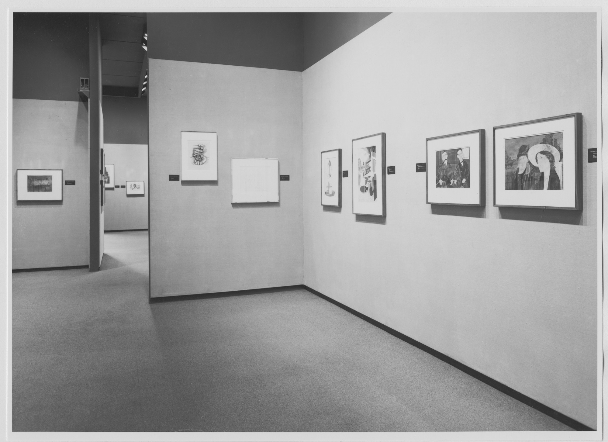 Installation view of the exhibition "Between World Wars: Drawing in ...