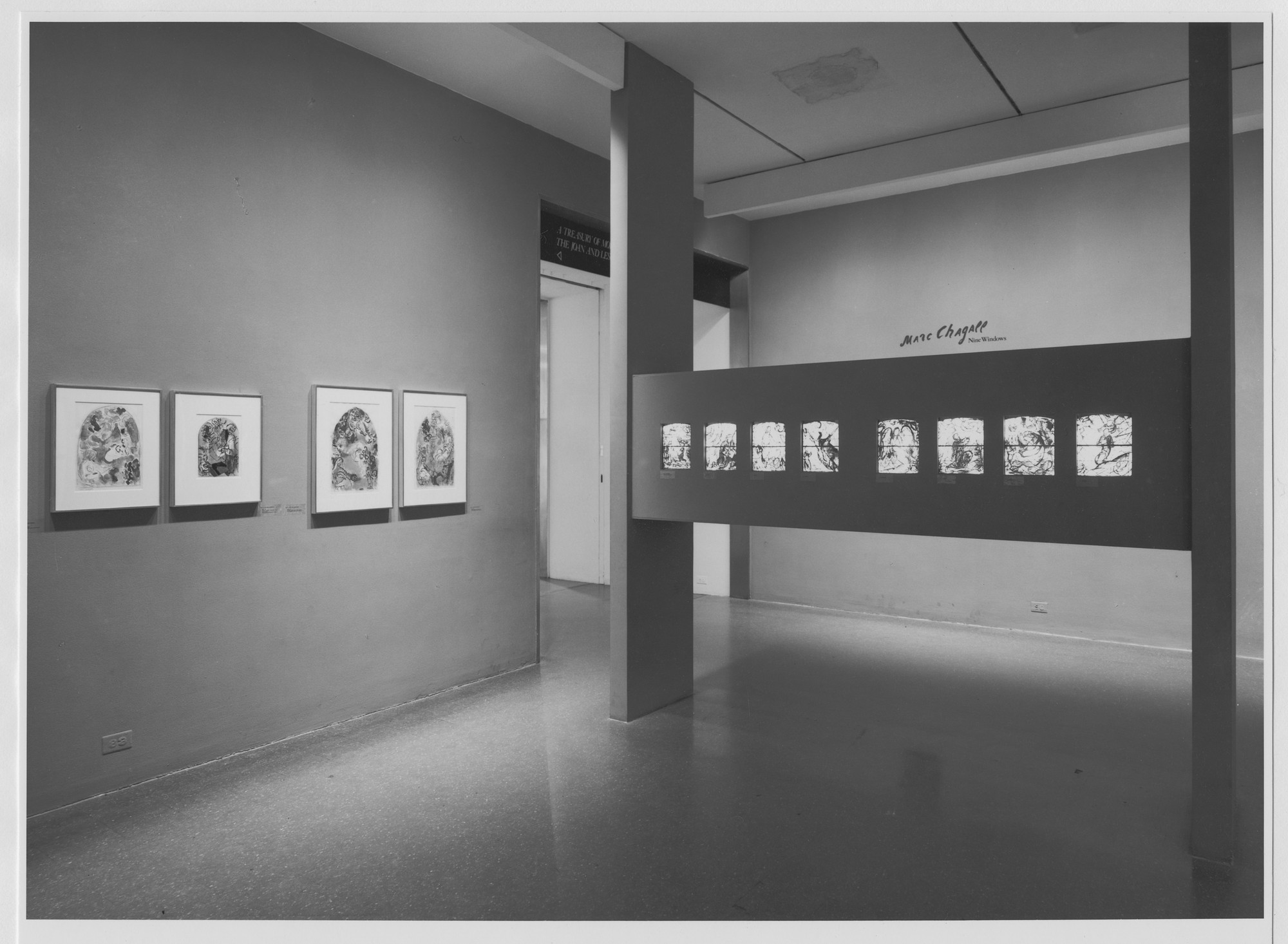 Installation view of the exhibition "Nine Windows by Chagall" | MoMA