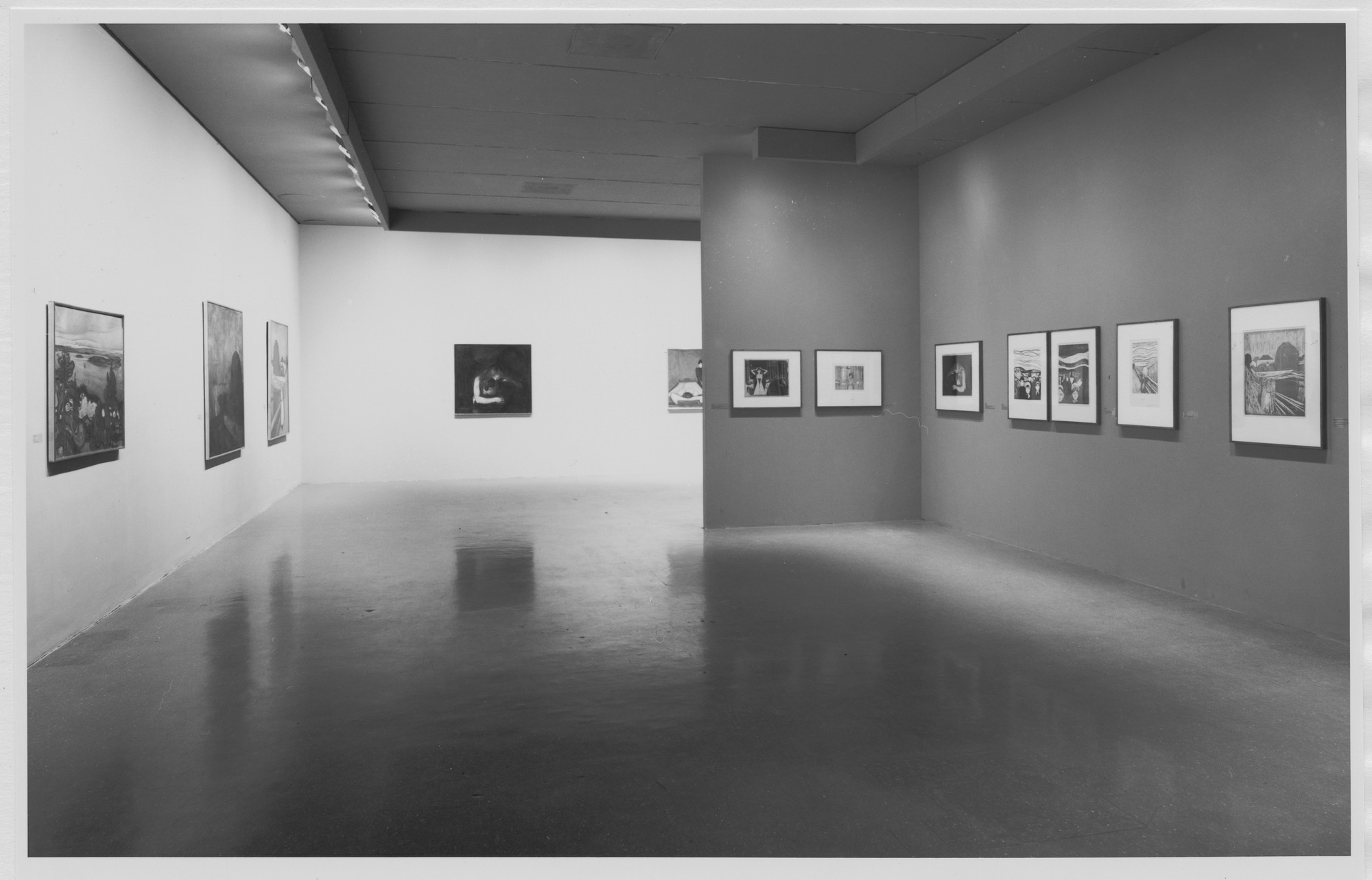 Installation view of the exhibition "The Masterworks of Edvard Munch ...