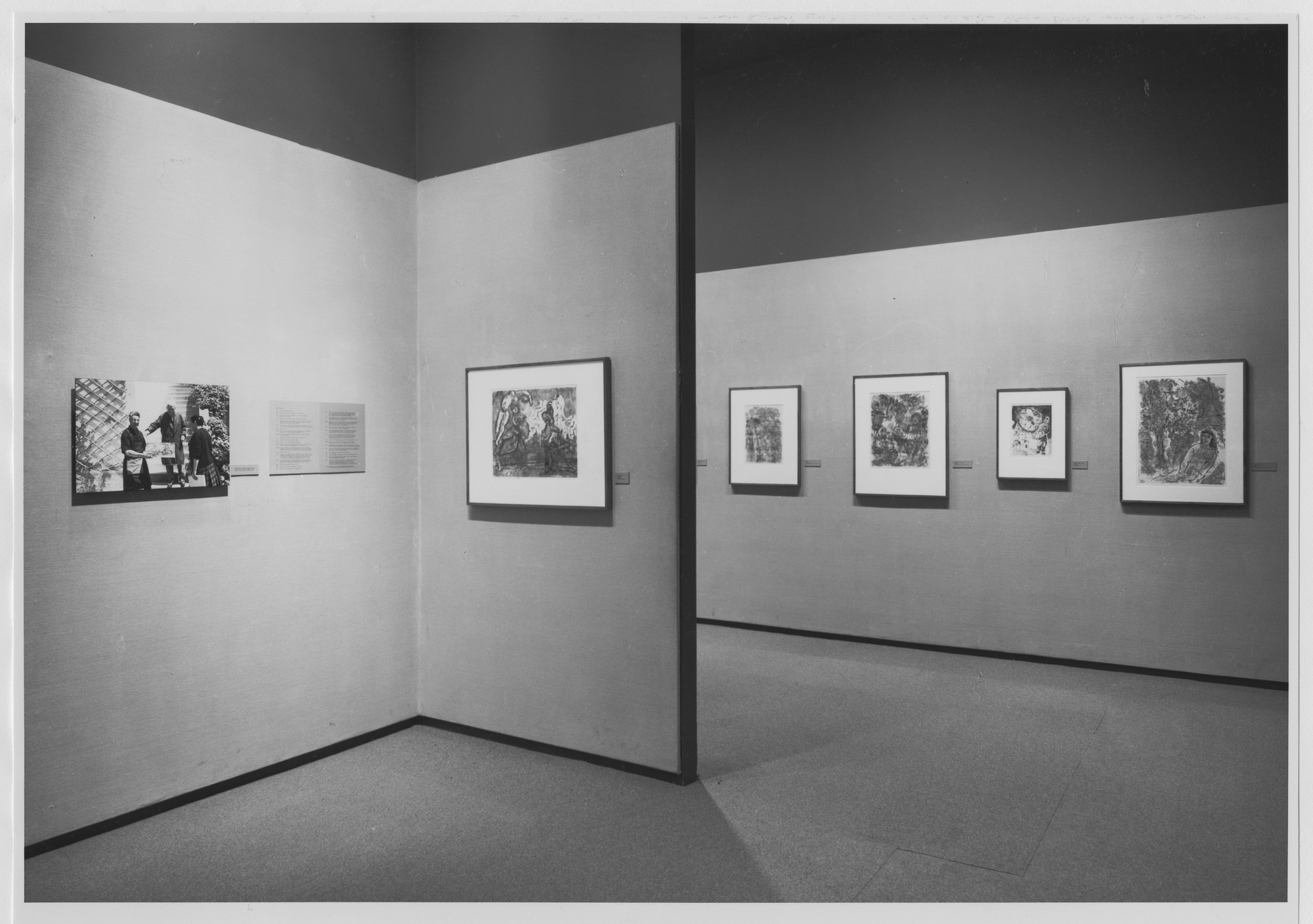 Installation view of the exhibition "Marc Chagall: Prints, Monotypes ...