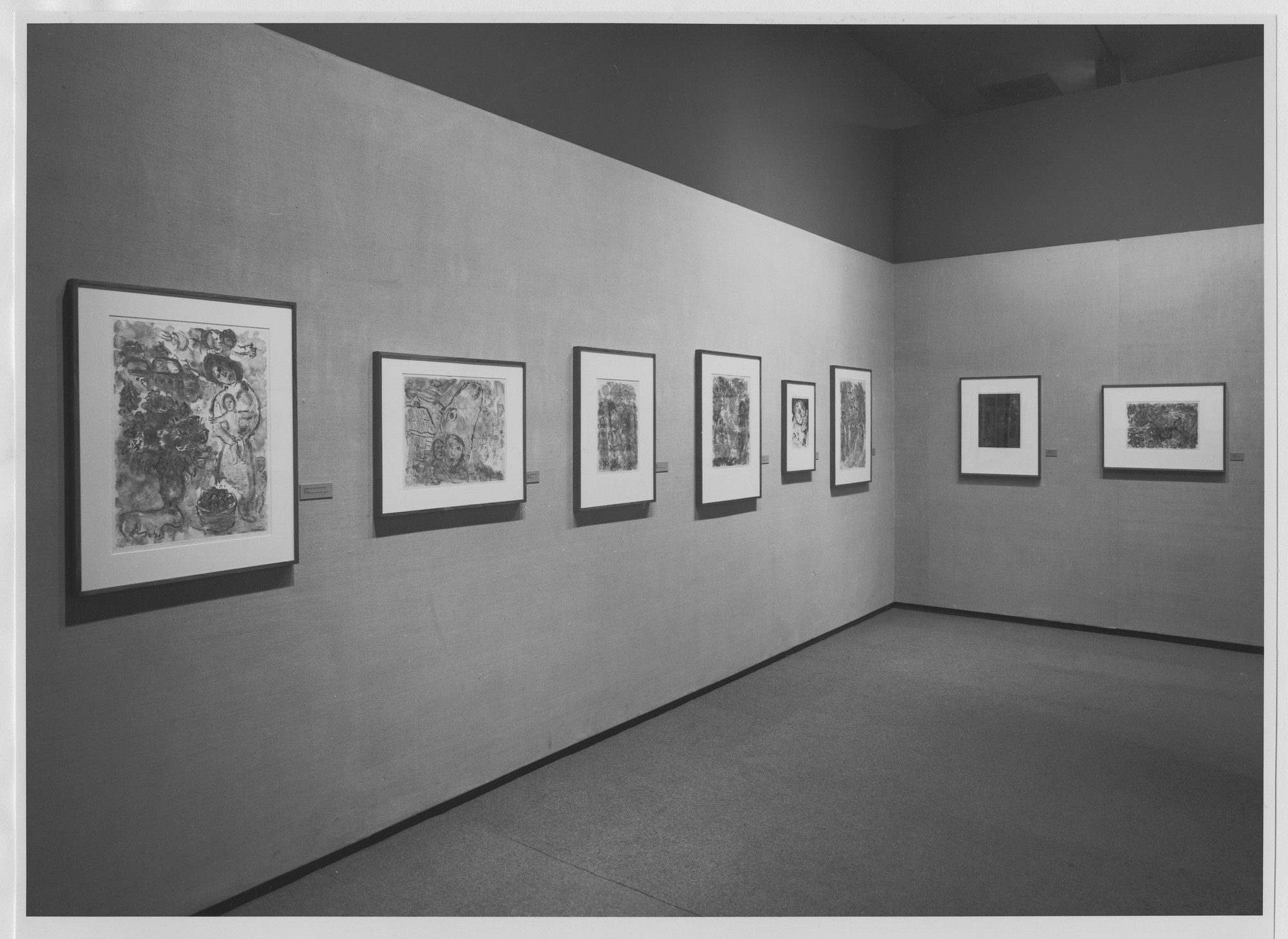 Installation view of the exhibition "Marc Chagall: Prints, Monotypes ...