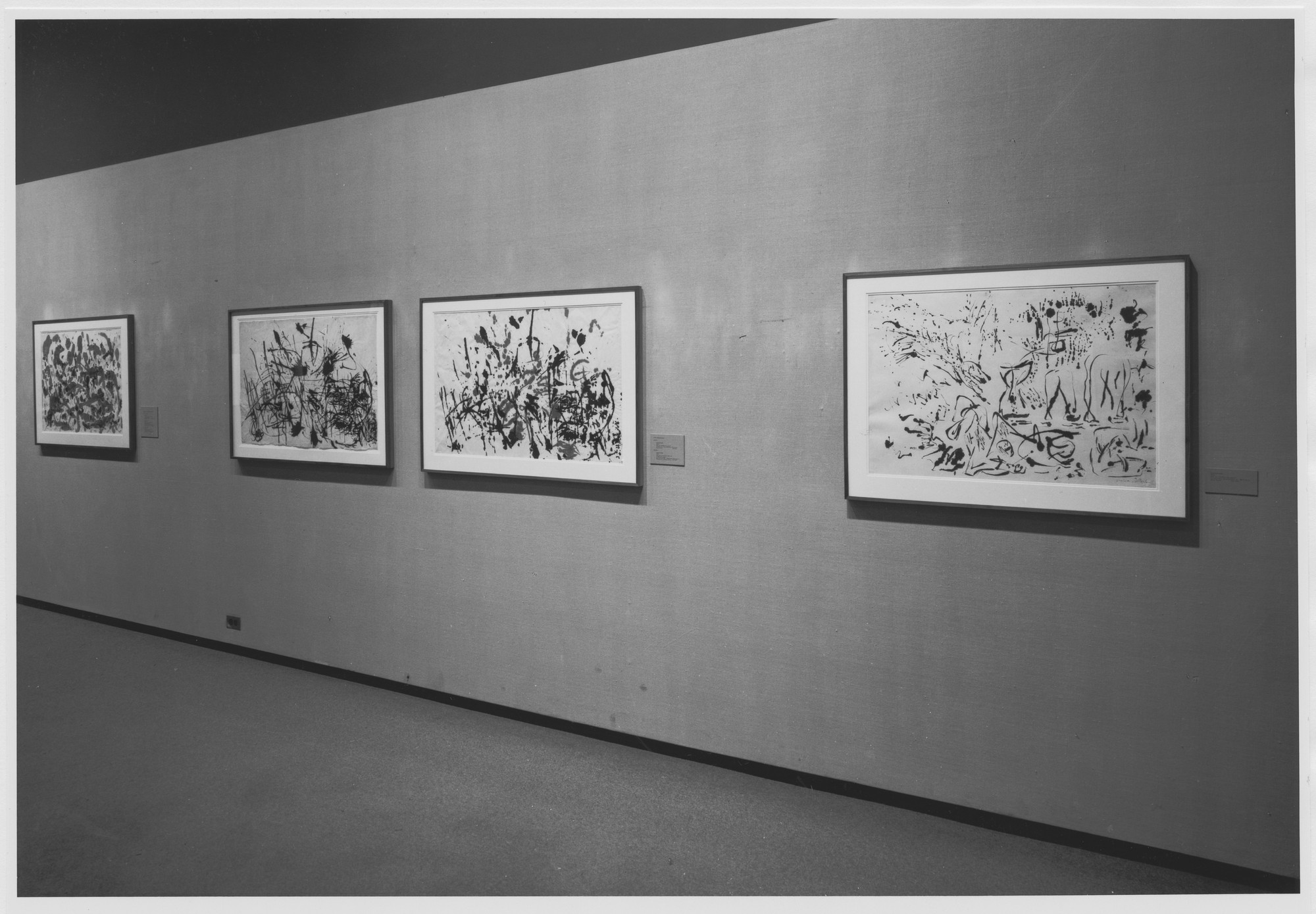 Installation view of the exhibition "Jackson Pollock: Drawing into ...
