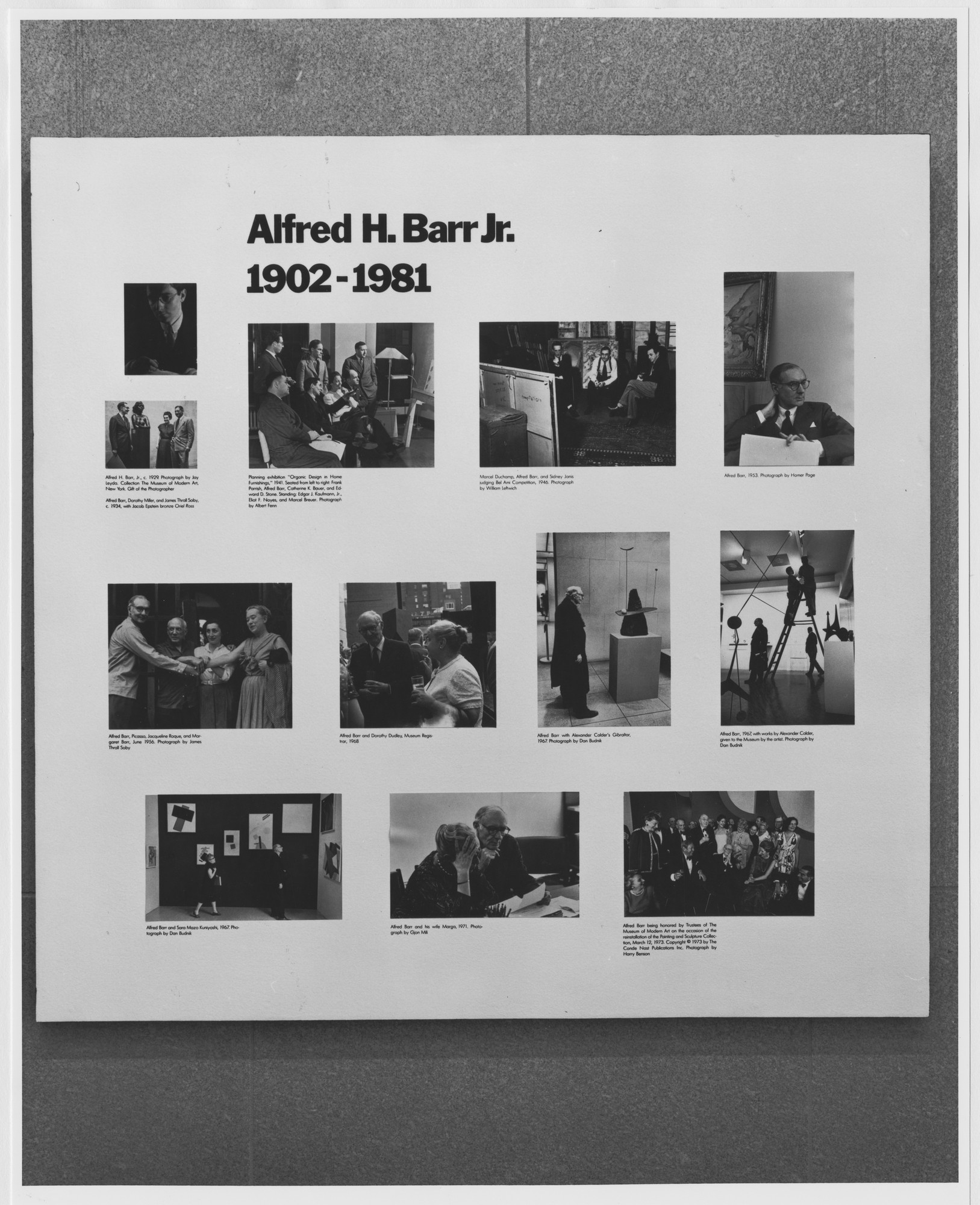 Installation view of the exhibition "Alfred Barr Memorial" | MoMA