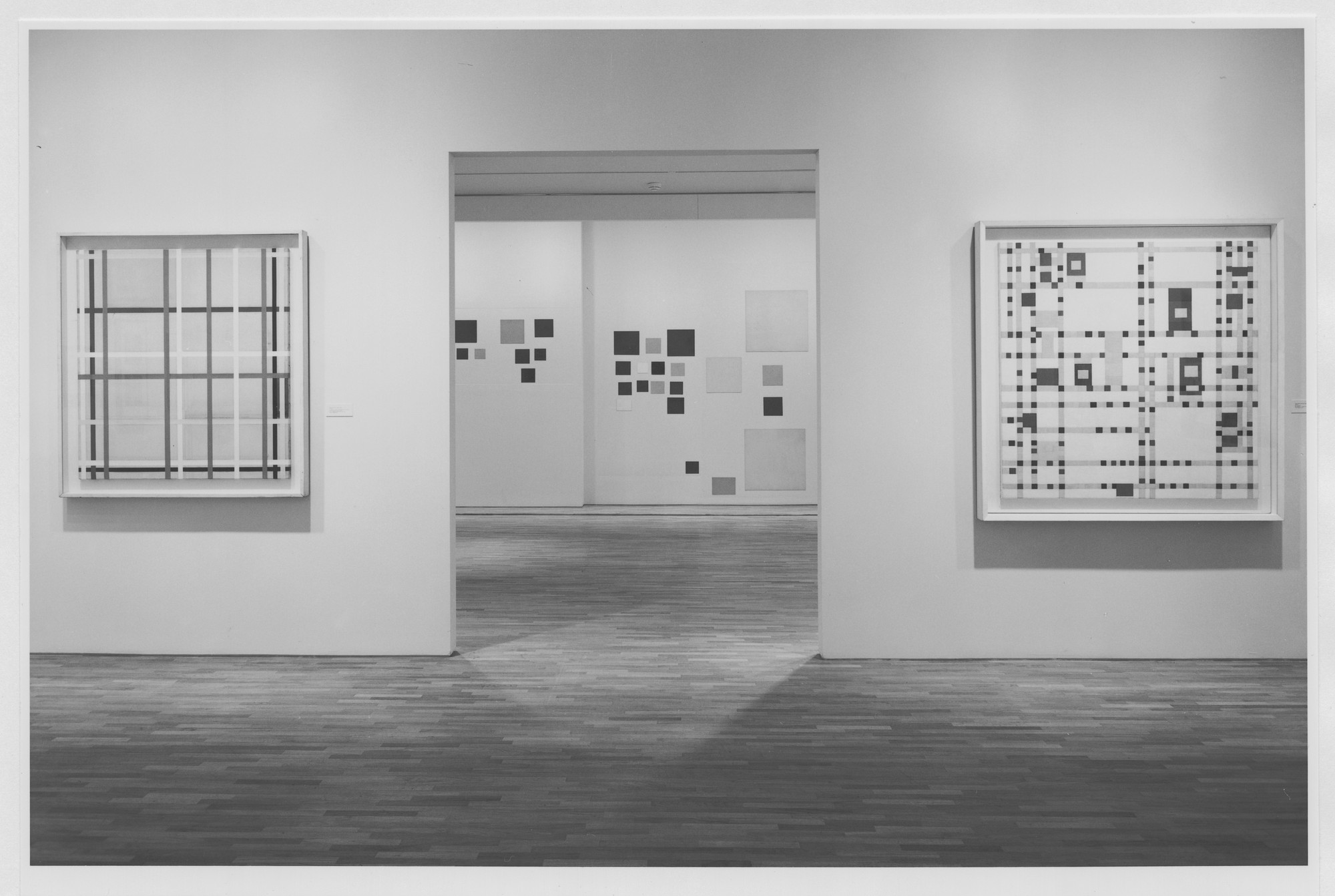 Installation view of the exhibition "Mondrian: New York Studio ...