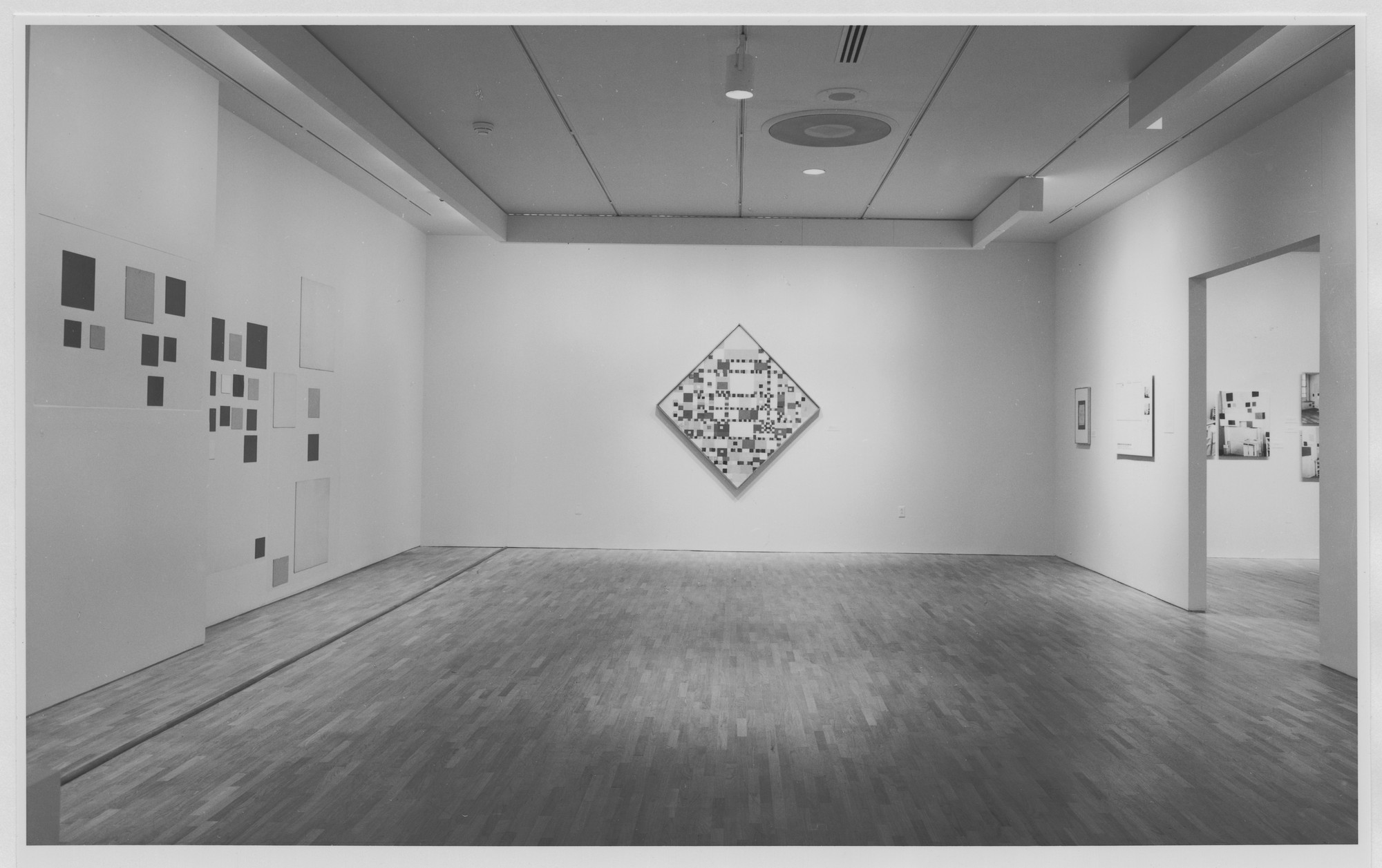 Installation view of the exhibition "Mondrian: New York Studio ...