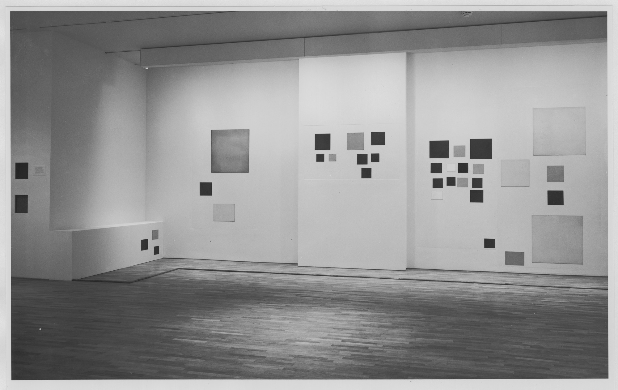 Installation view of the exhibition "Mondrian: New York Studio ...
