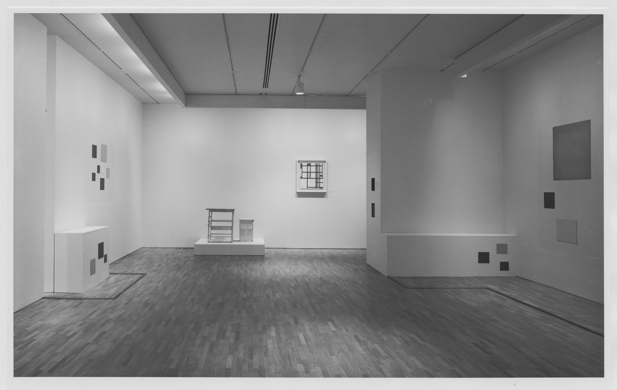 Installation view of the exhibition "Mondrian: New York Studio ...