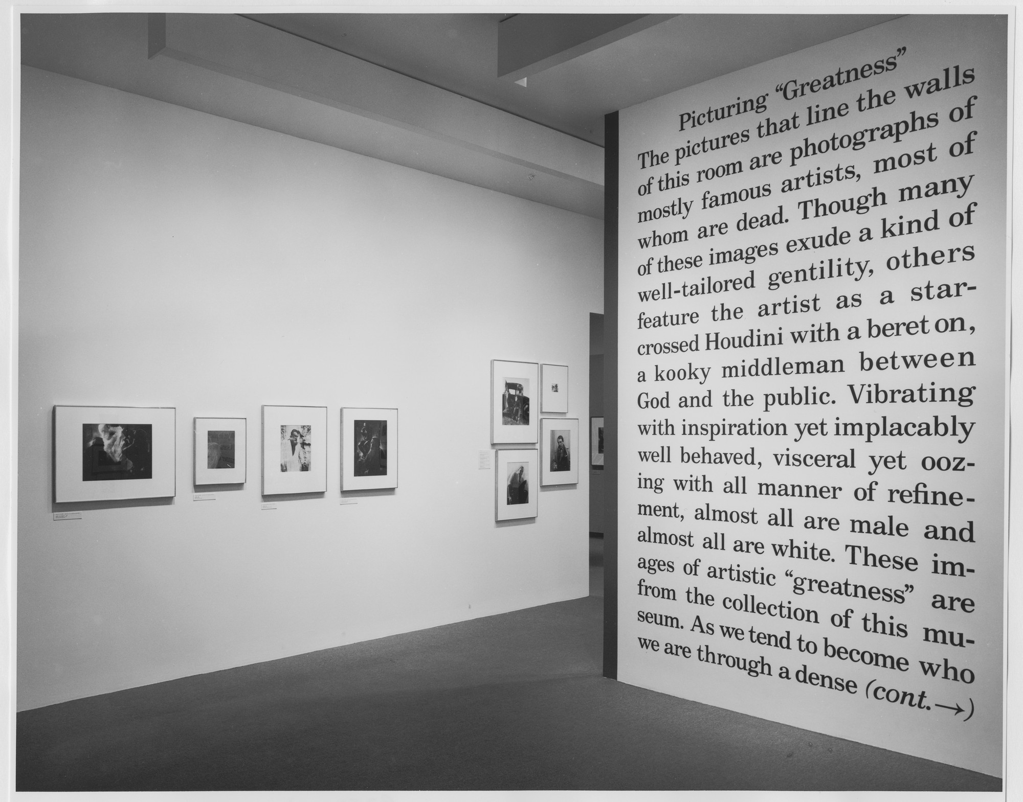 Installation view of the exhibition "Picturing Greatness" | MoMA