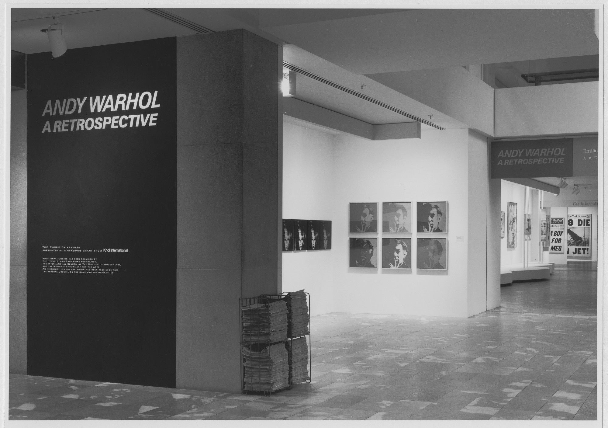 Installation view of the exhibition "Andy Warhol: A Retrospective" | MoMA
