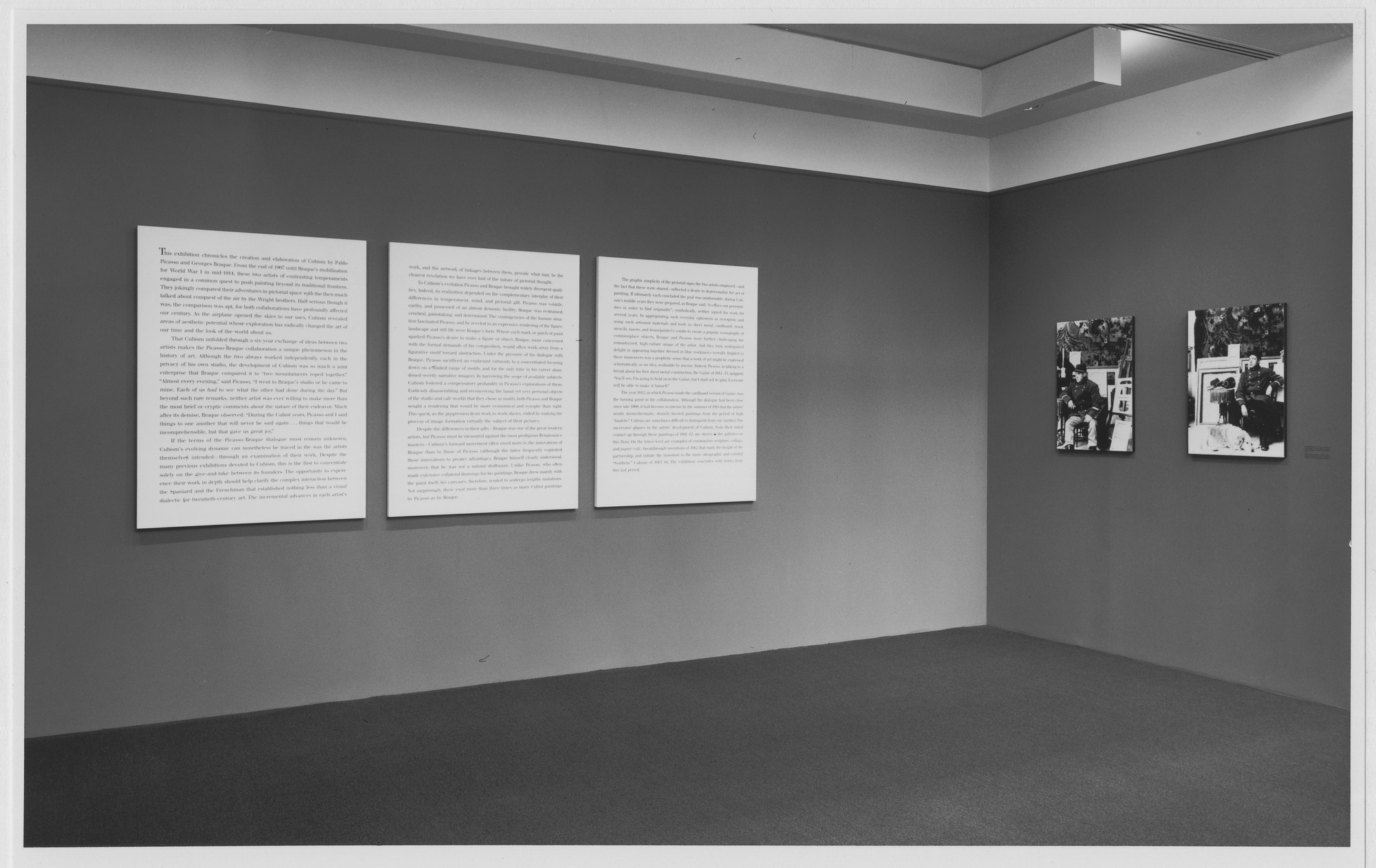 Installation view of the exhibition "Picasso and Braque: Pioneering ...