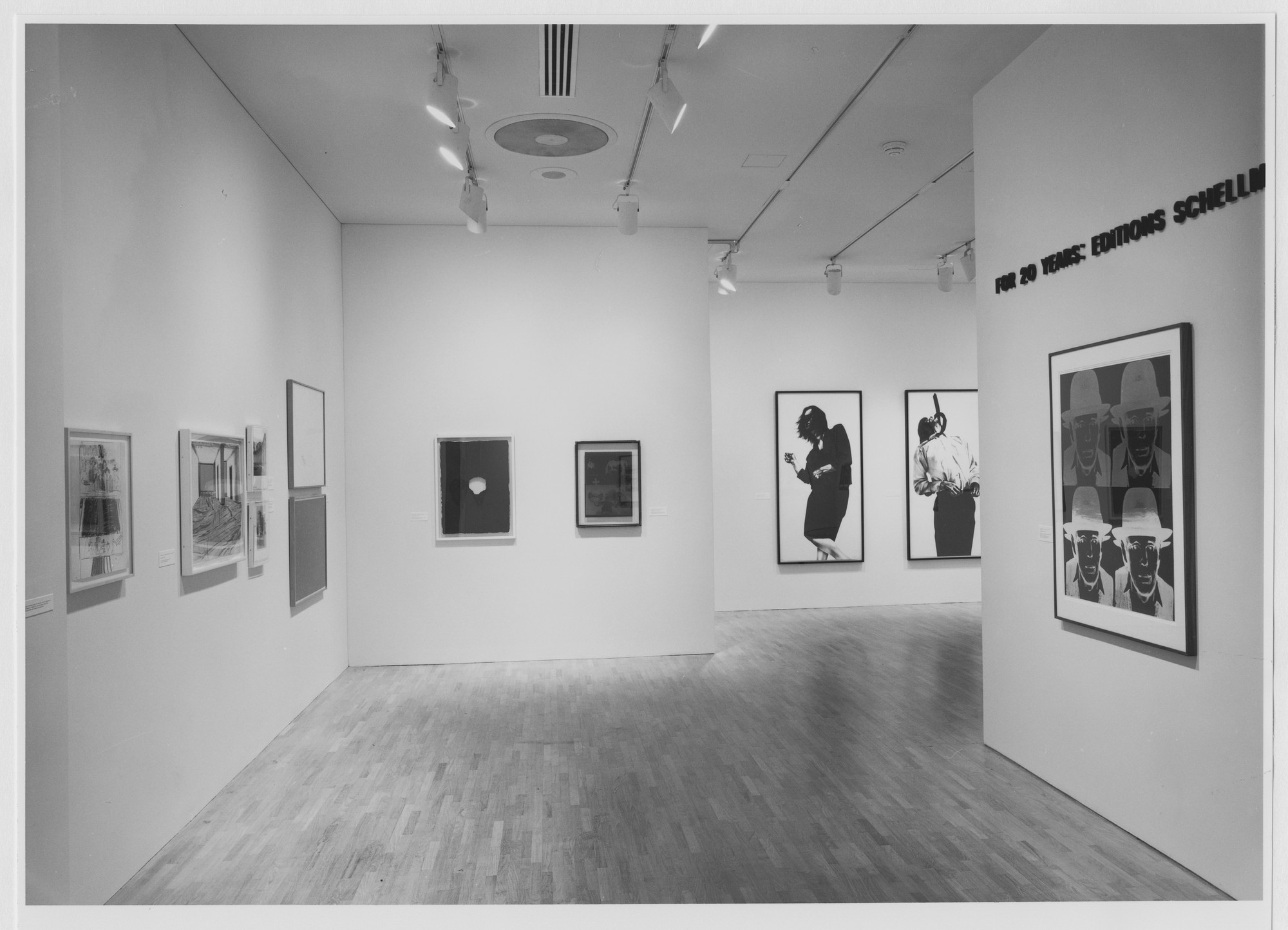Installation view of the exhibition "For 20 Years: Editions Schellman ...