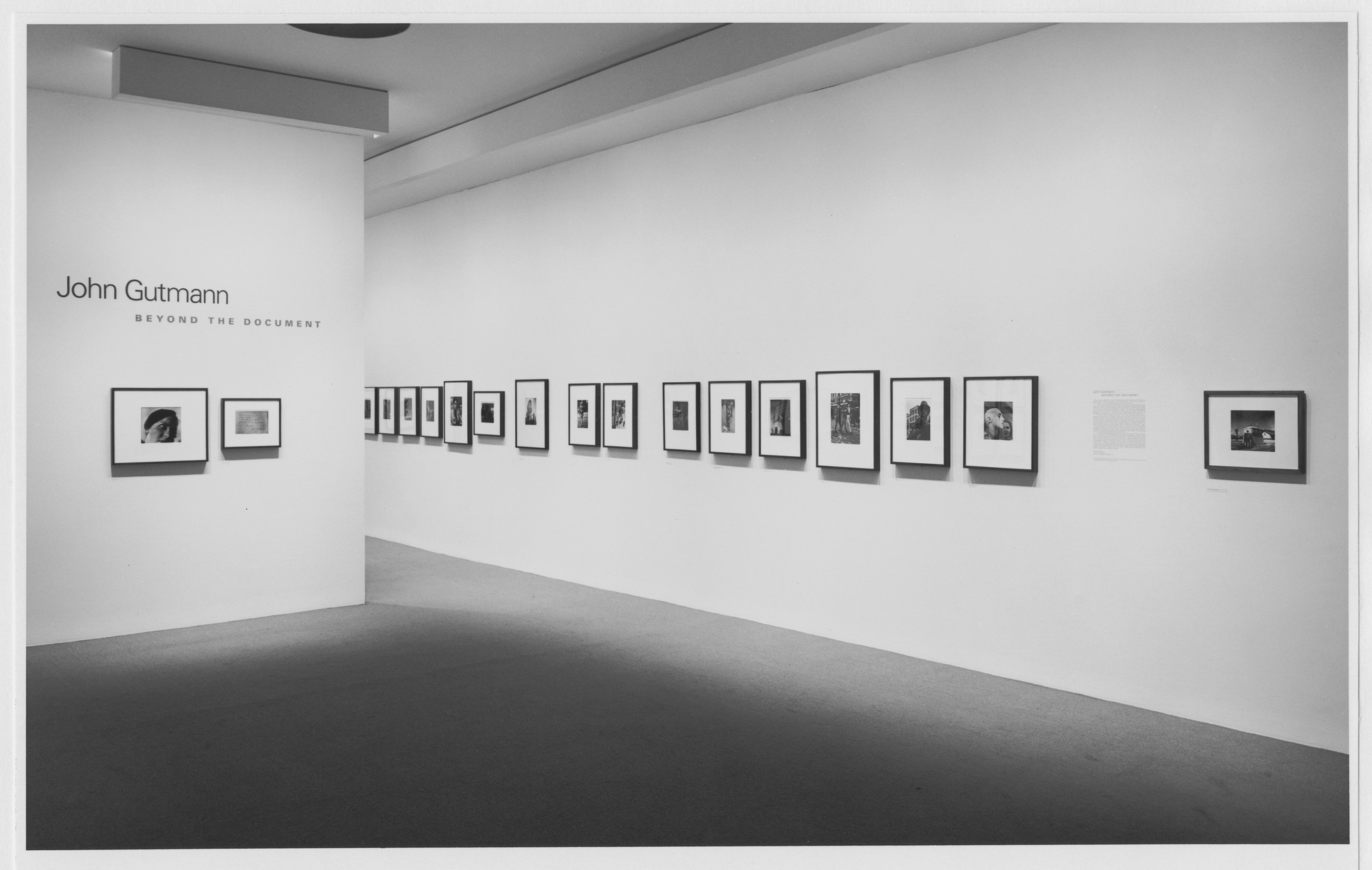 Installation view of the exhibition "John Gutmann: Beyond the Document ...