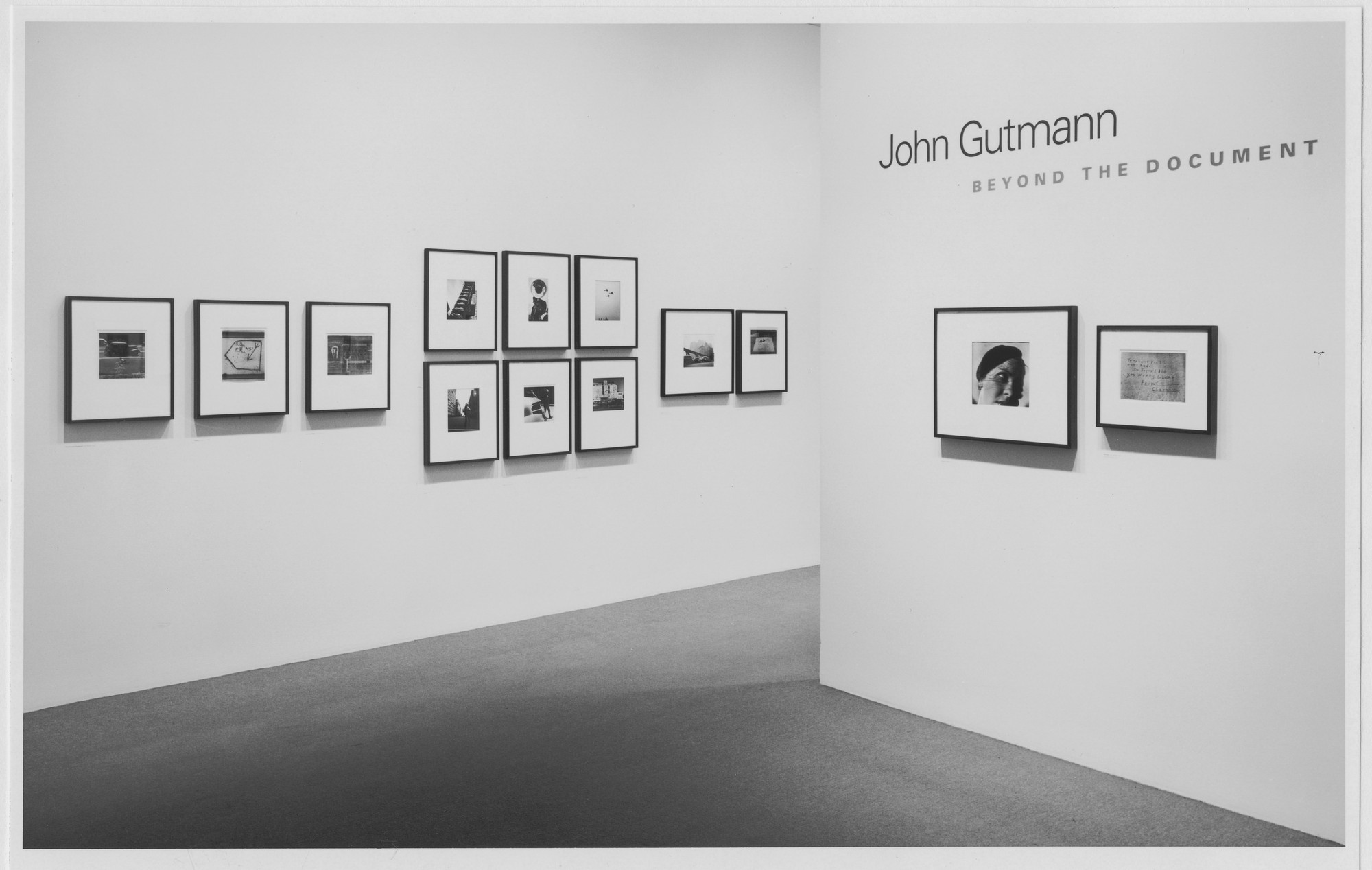 Installation view of the exhibition "John Gutmann: Beyond the Document ...