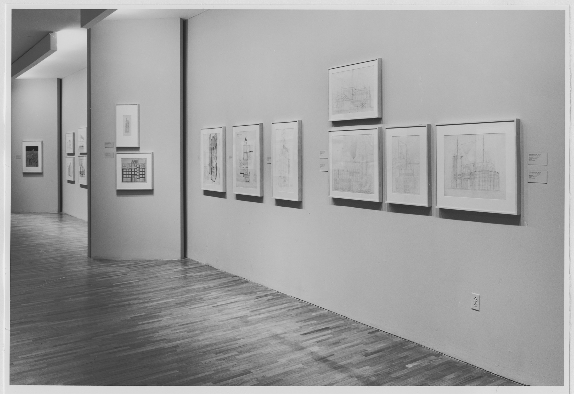 Installation view of the exhibition "Architectural Drawings of the ...