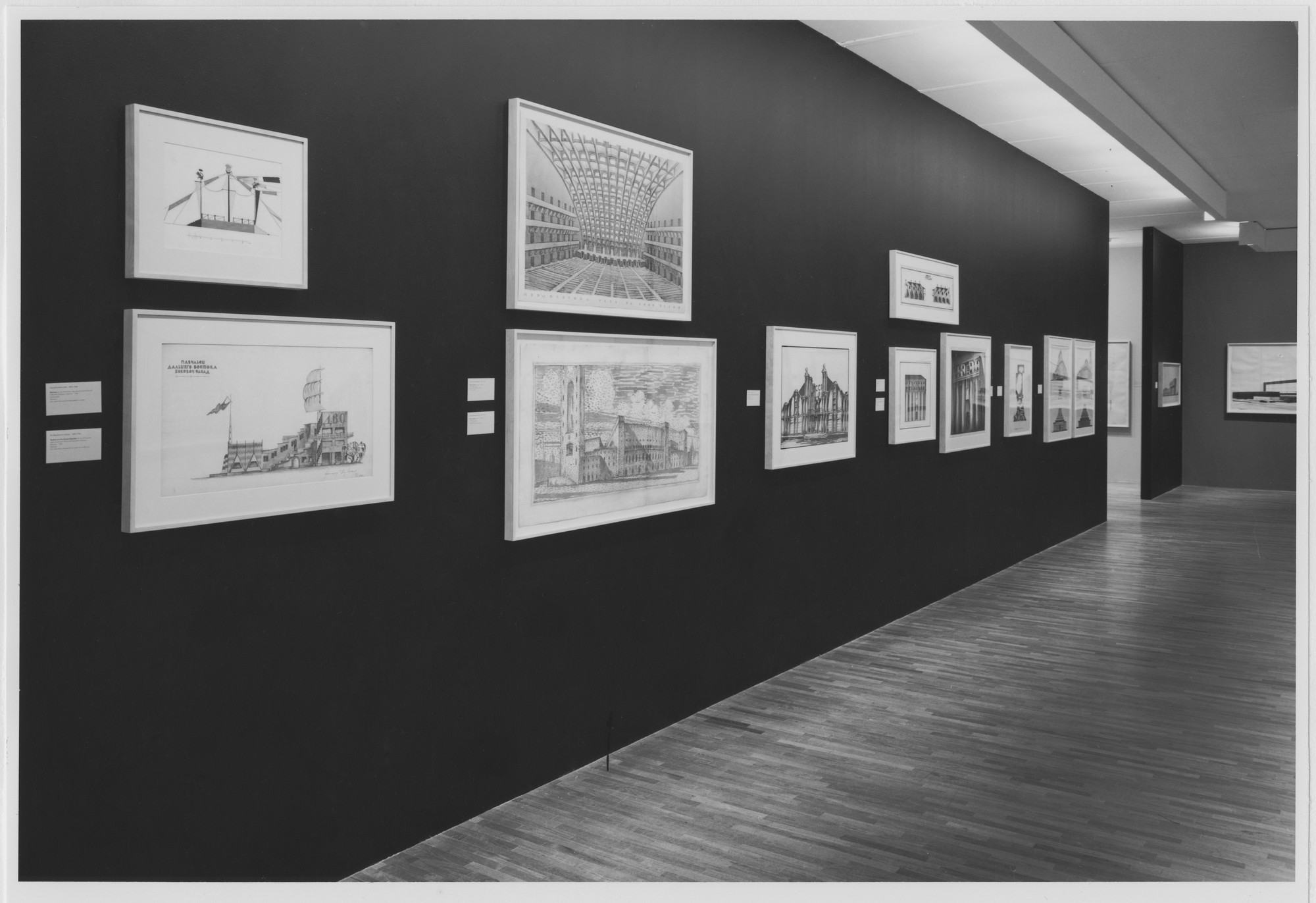 Installation view of the exhibition "Architectural Drawings of the ...
