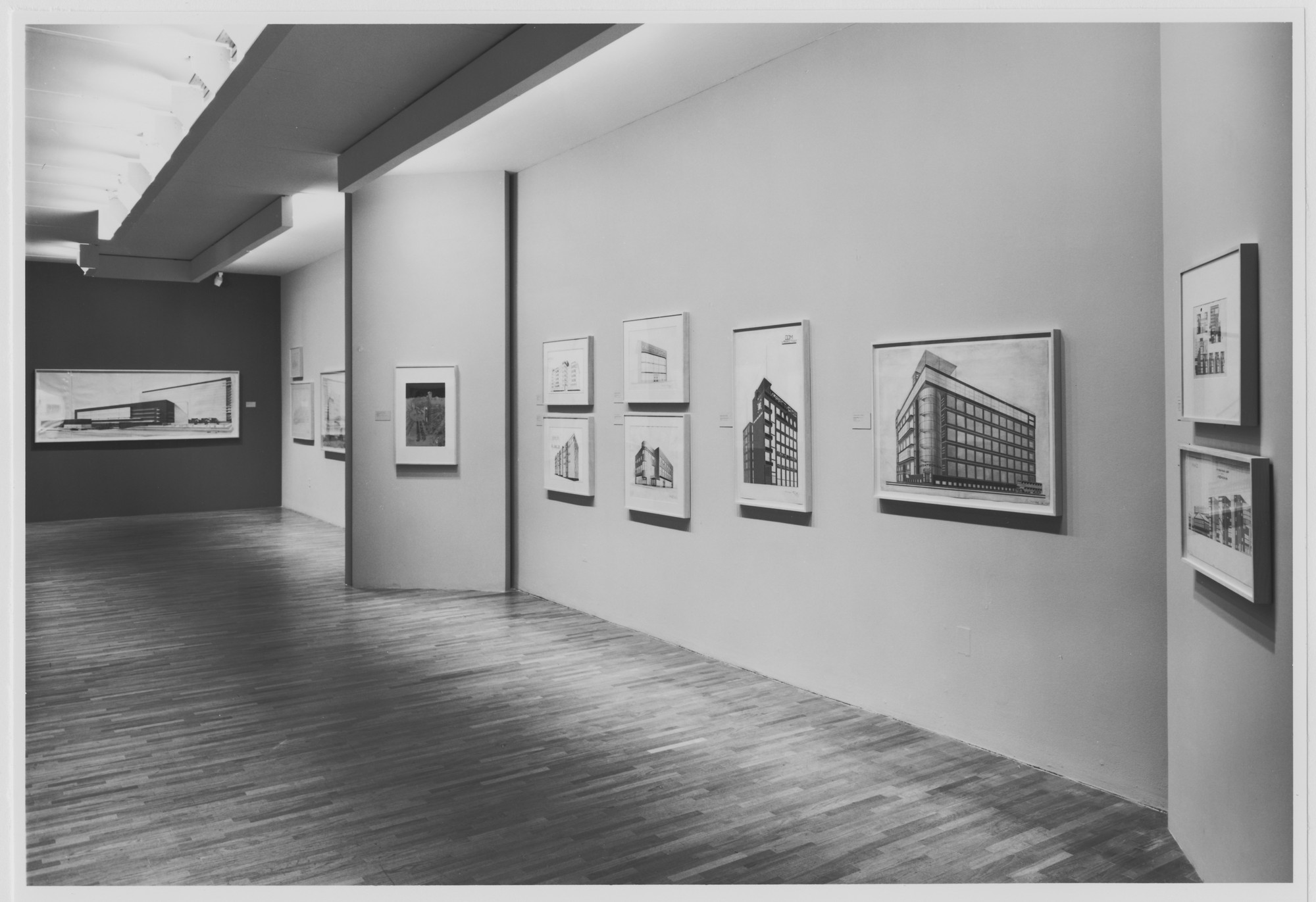 Installation view of the exhibition "Architectural Drawings of the ...