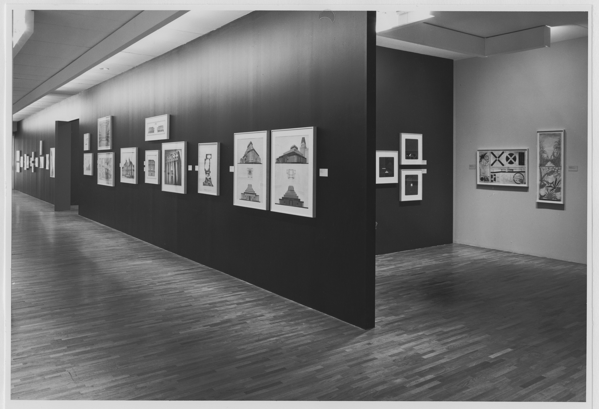 Installation view of the exhibition "Architectural Drawings of the ...
