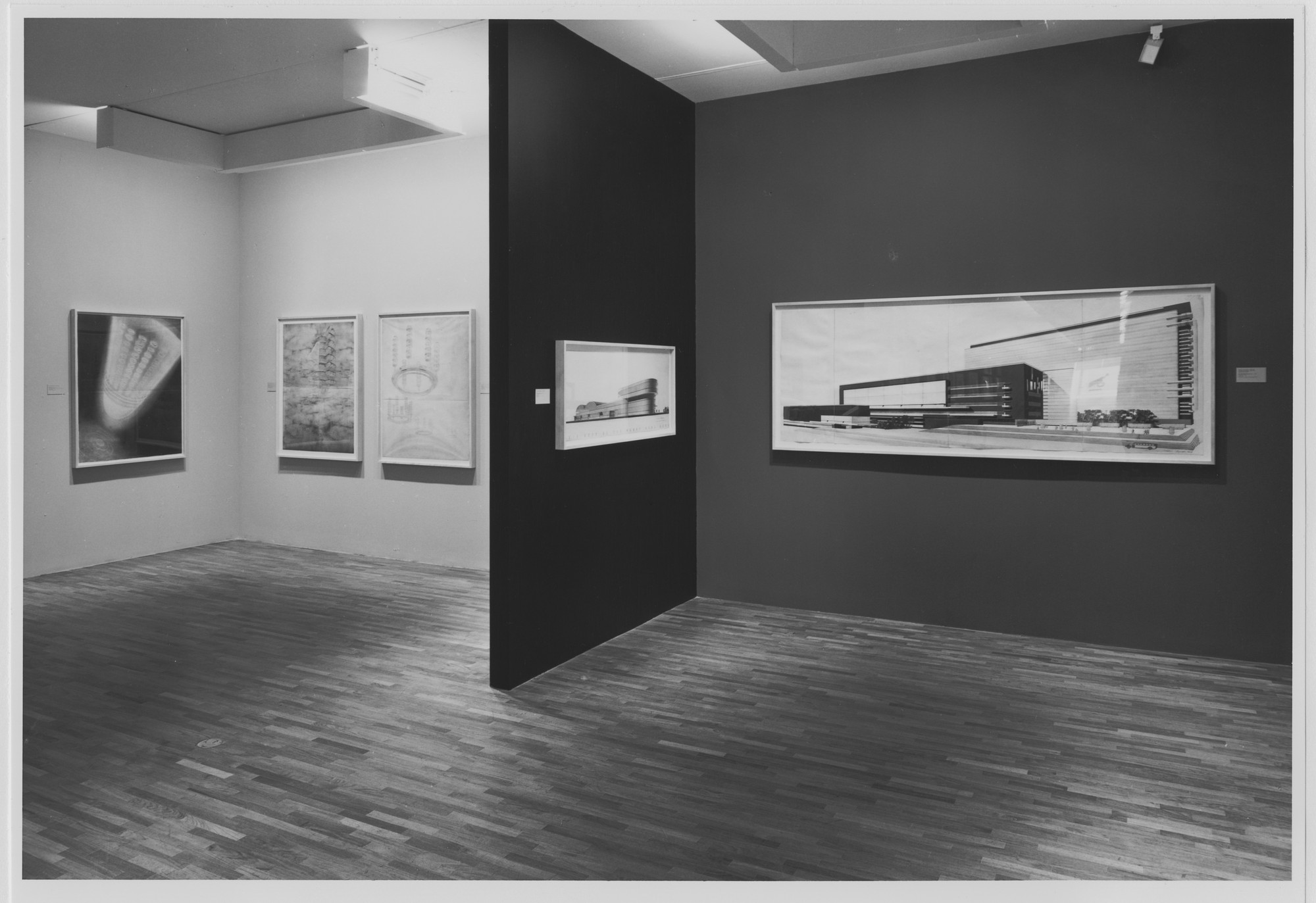 Installation view of the exhibition "Architectural Drawings of the ...