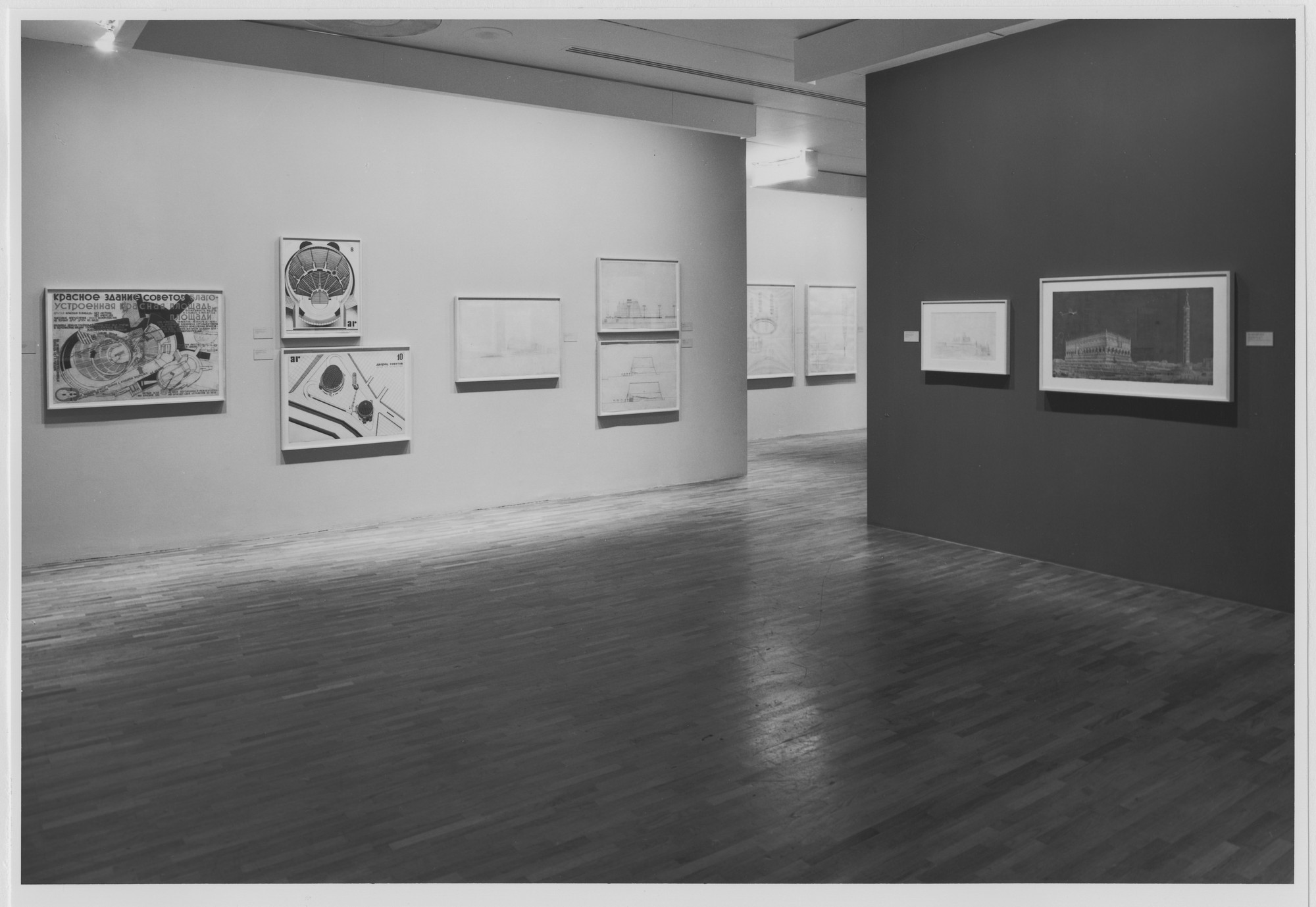 Installation view of the exhibition "Architectural Drawings of the ...