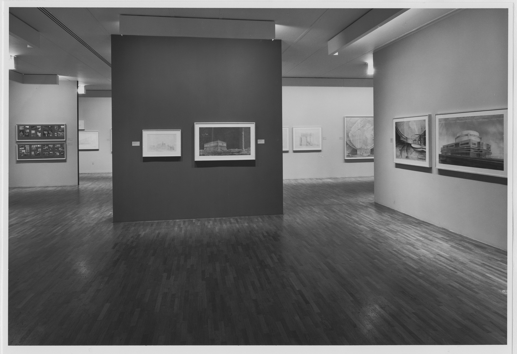 Installation view of the exhibition "Architectural Drawings of the ...
