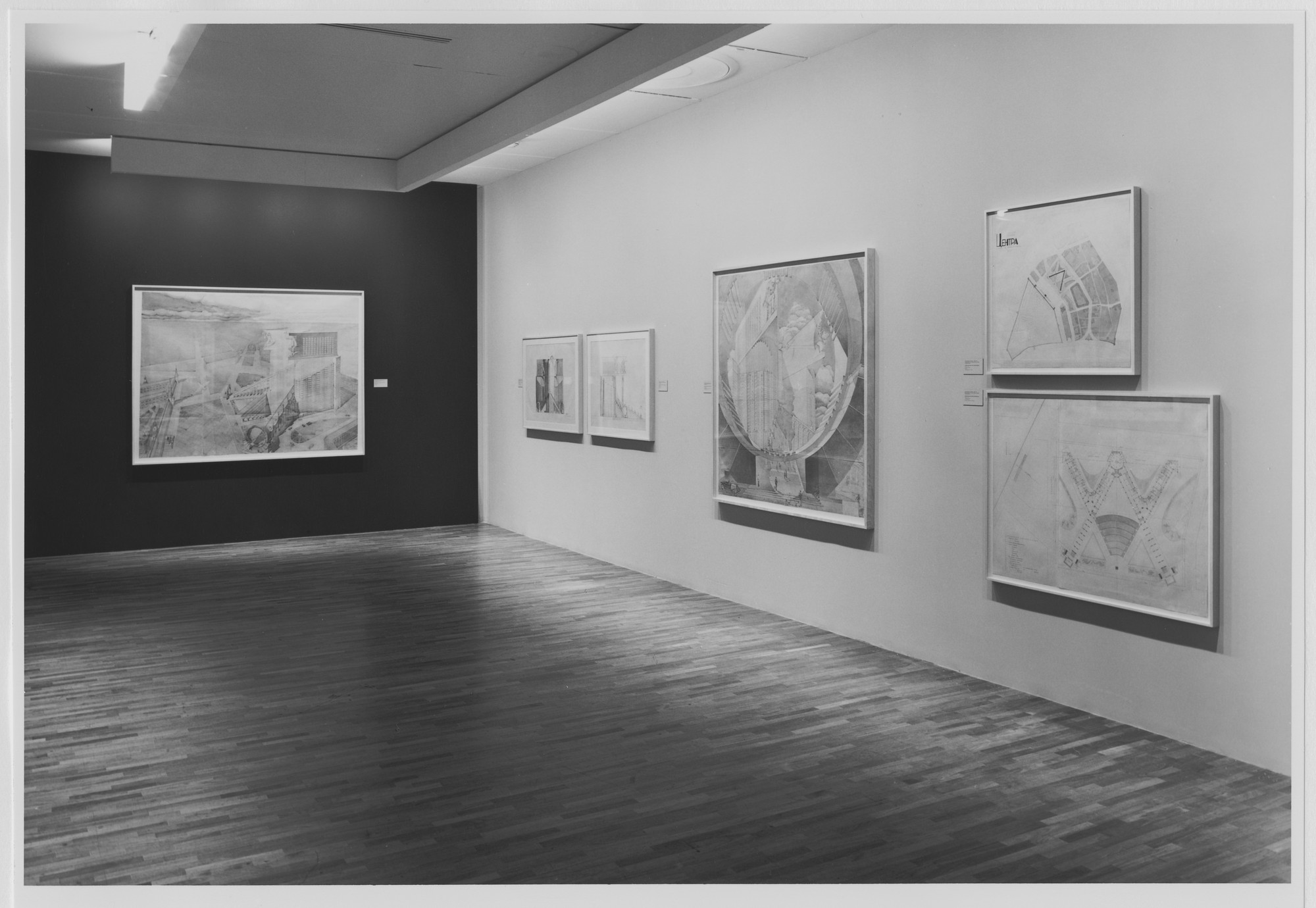 Installation view of the exhibition "Architectural Drawings of the ...