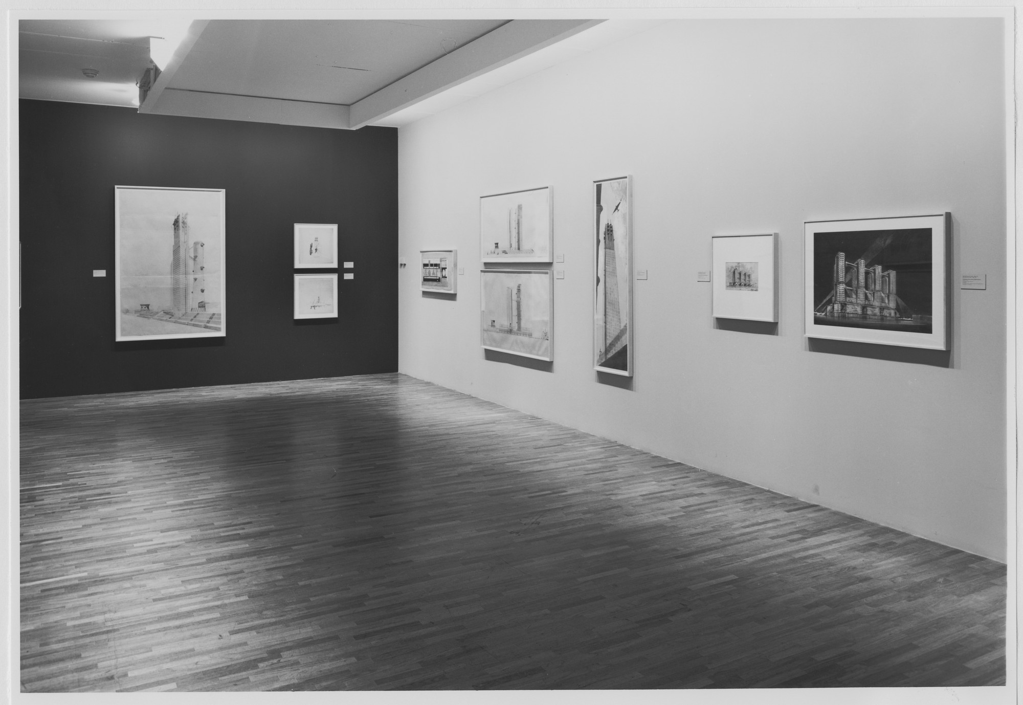 Installation view of the exhibition "Architectural Drawings of the ...