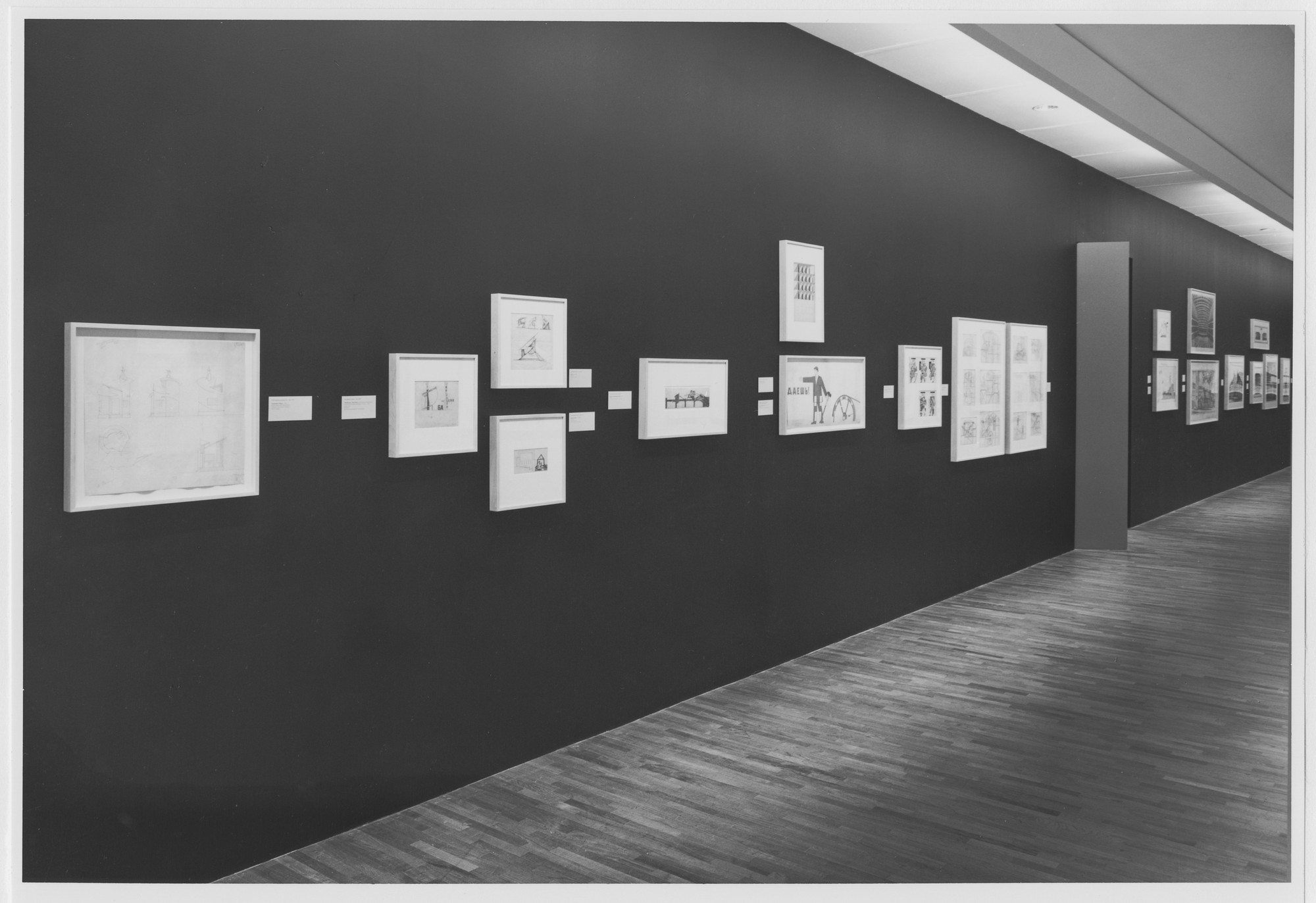Installation view of the exhibition "Architectural Drawings of the ...