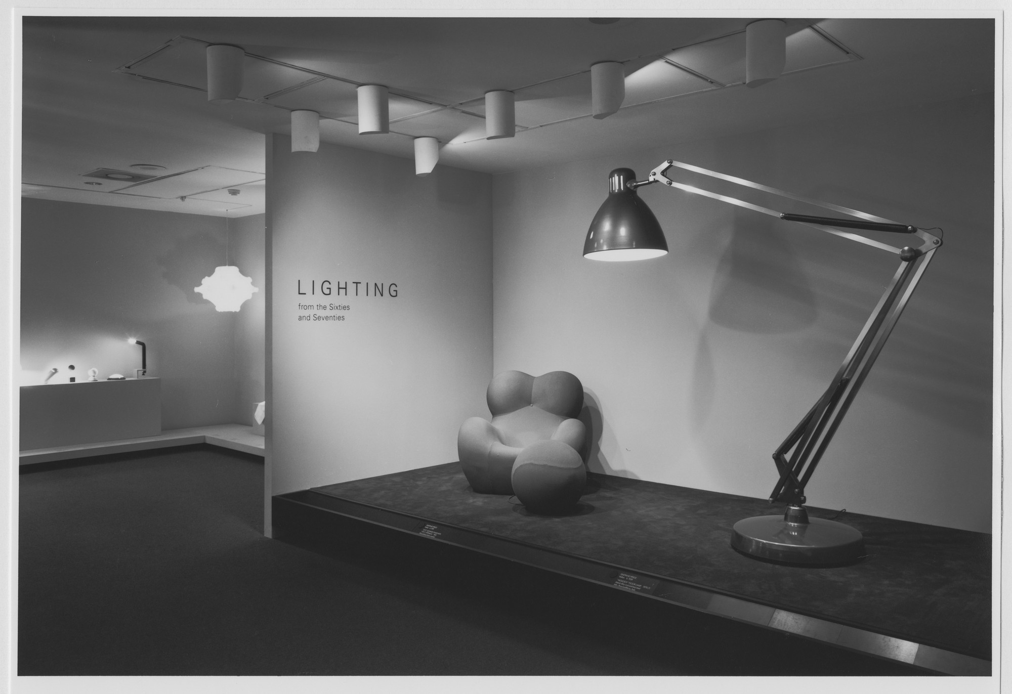 Installation view of the exhibition "Lighting from the Sixties and ...