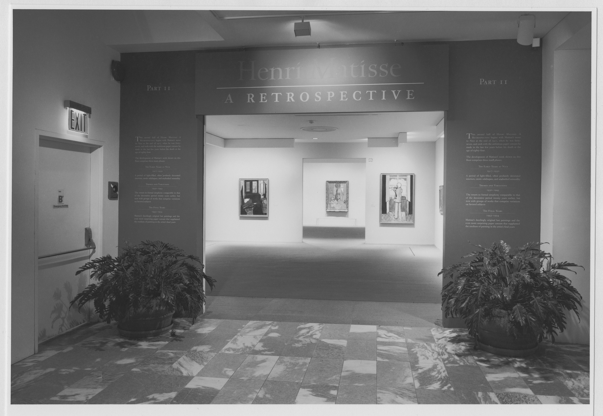 Installation view of the exhibition "Henri Matisse: A Retrospective" | MoMA