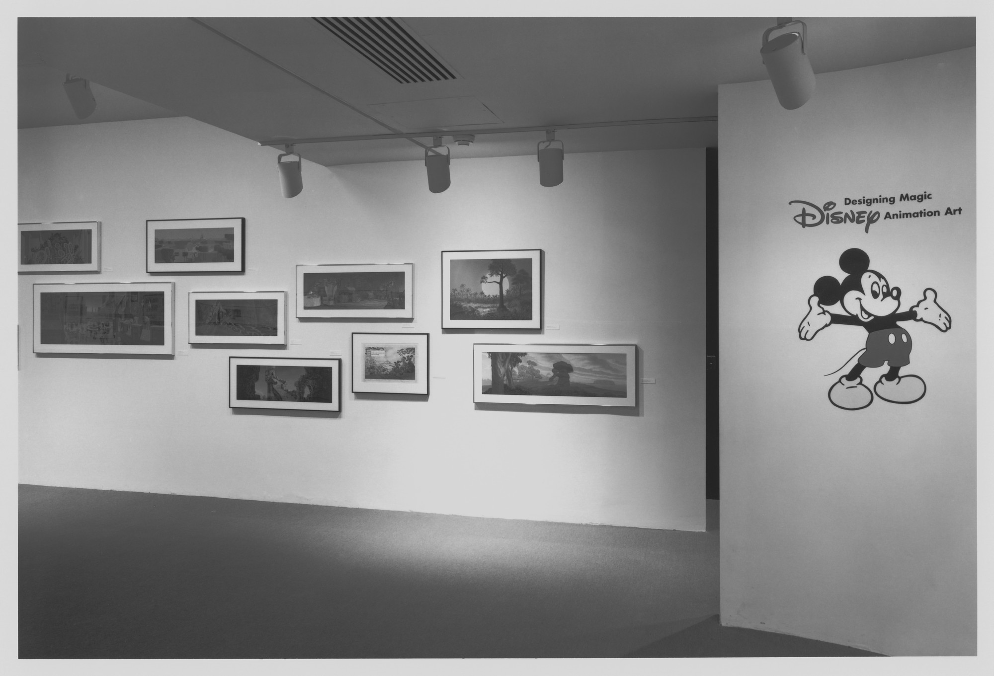 Installation view of the exhibition "Designing Magic: Disney Animation ...