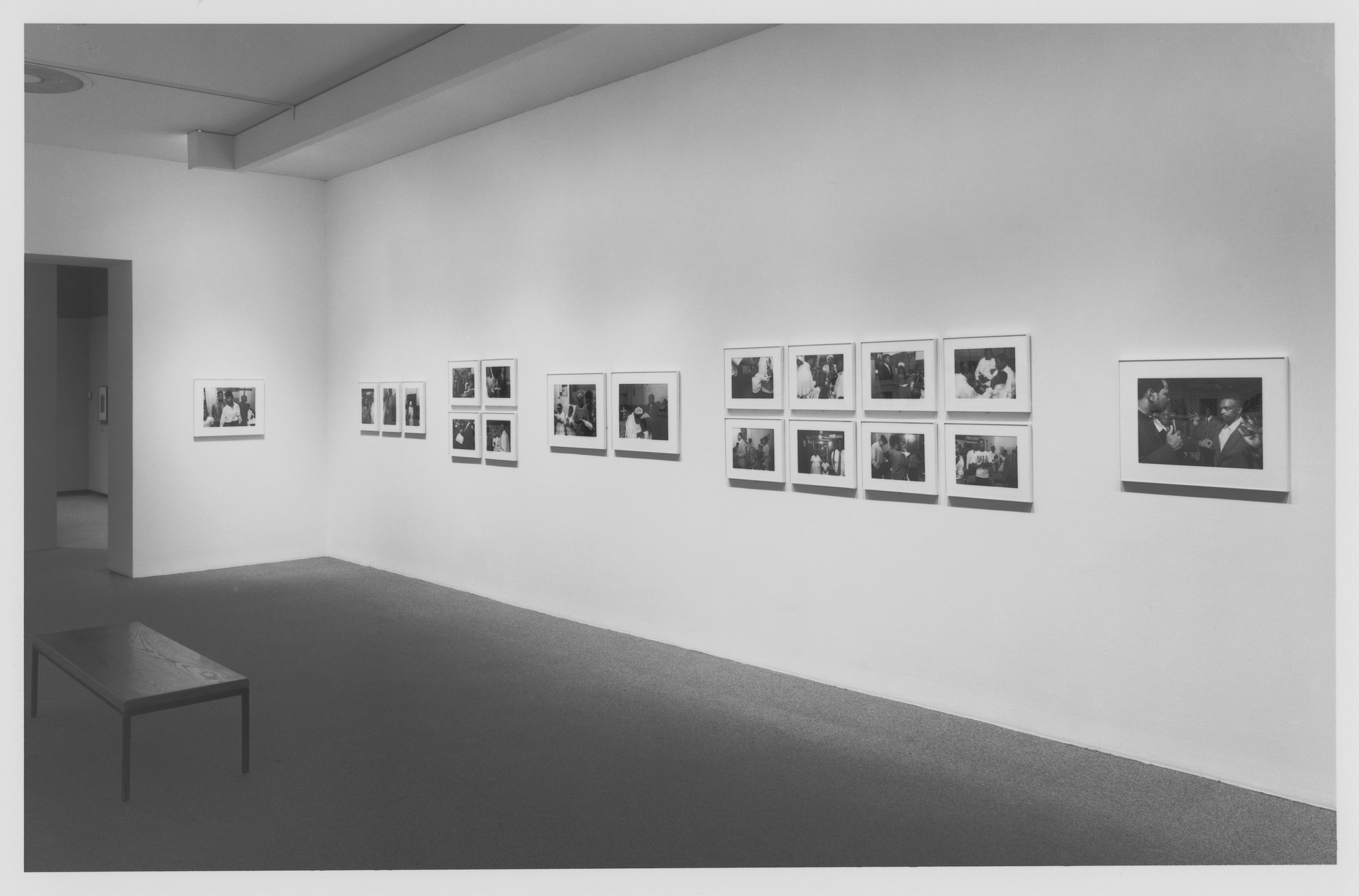 Installation view of the exhibition "Come Sunday: Photographs by Thomas ...