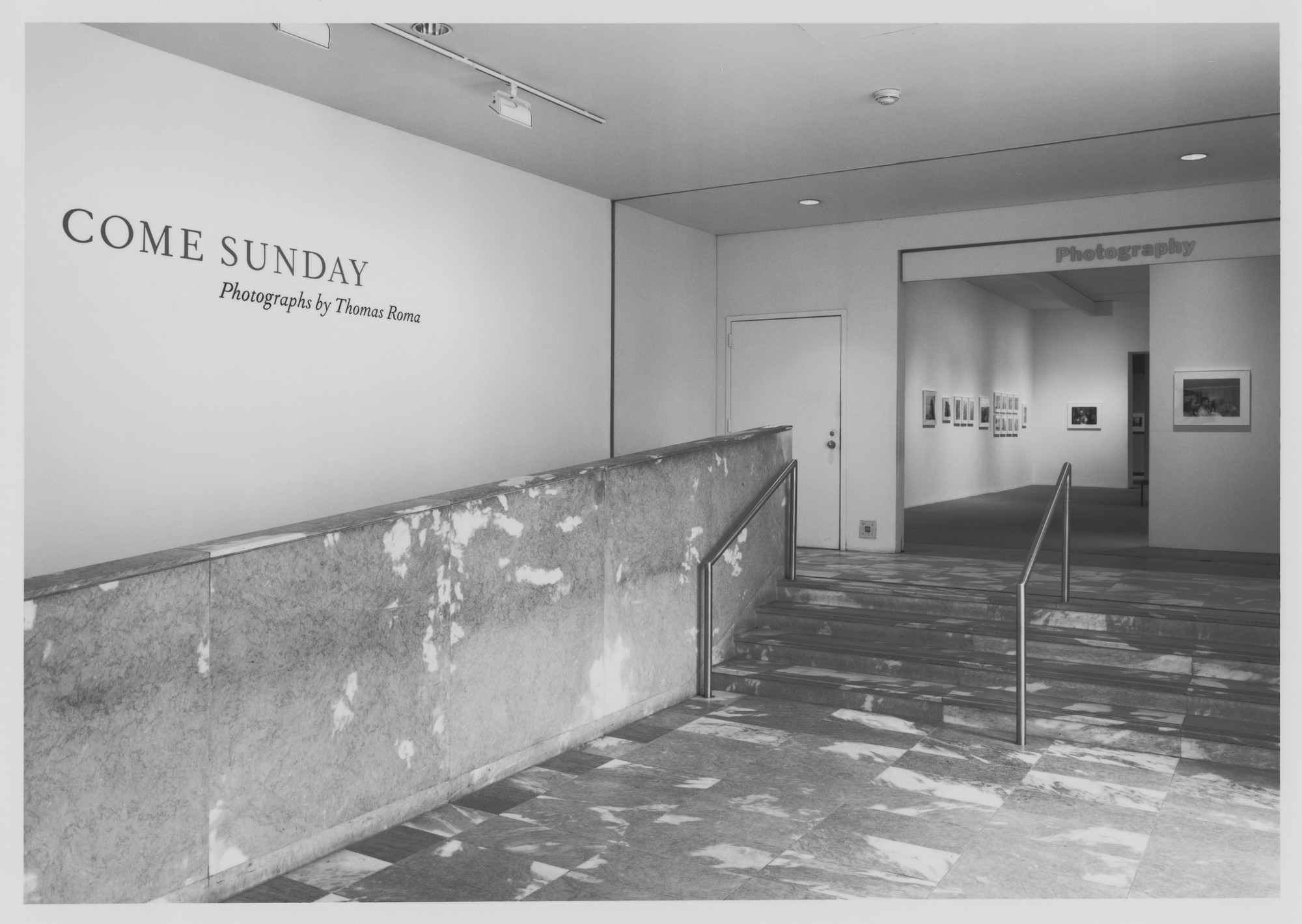 Installation view of the exhibition "Come Sunday: Photographs by Thomas ...