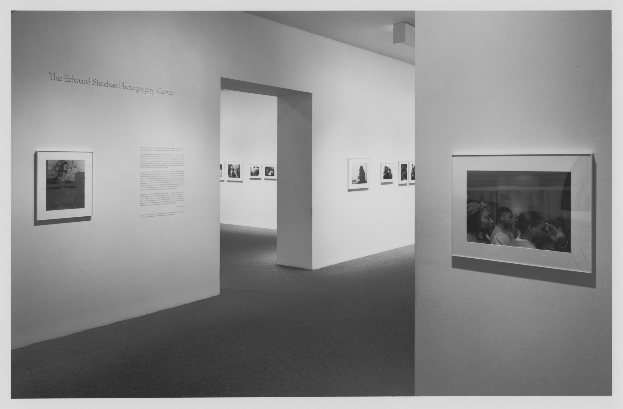Installation view of the exhibition "Come Sunday: Photographs by Thomas ...