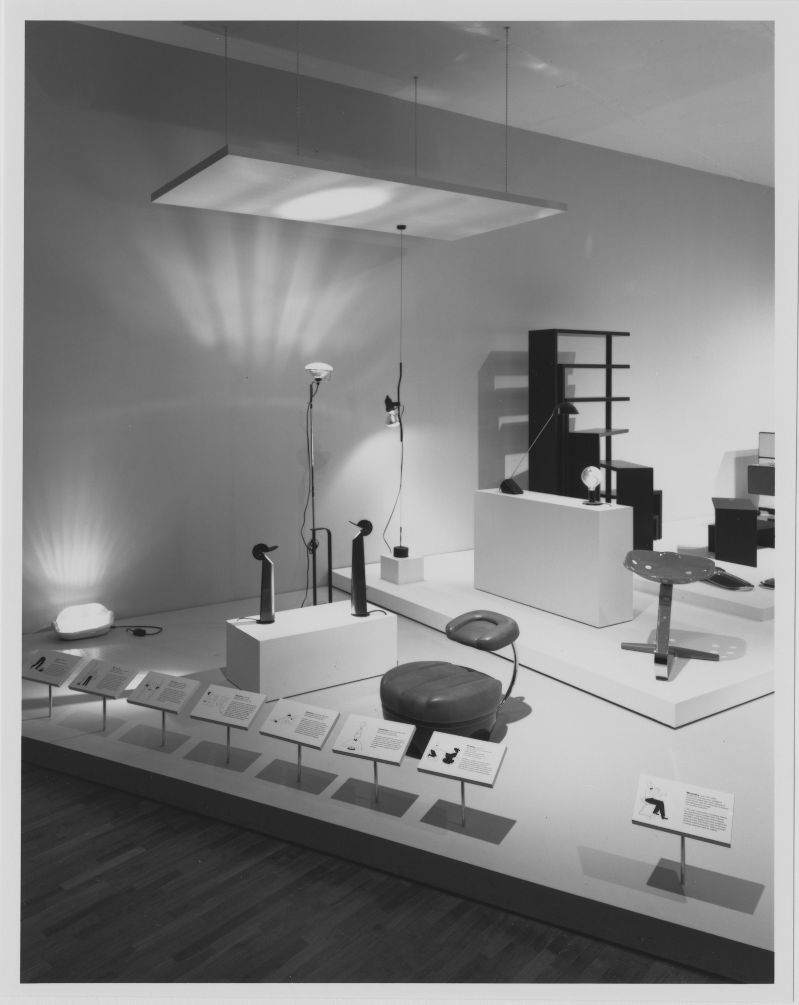 Installation view of the exhibition "Achille Castiglioni: Design!" | MoMA