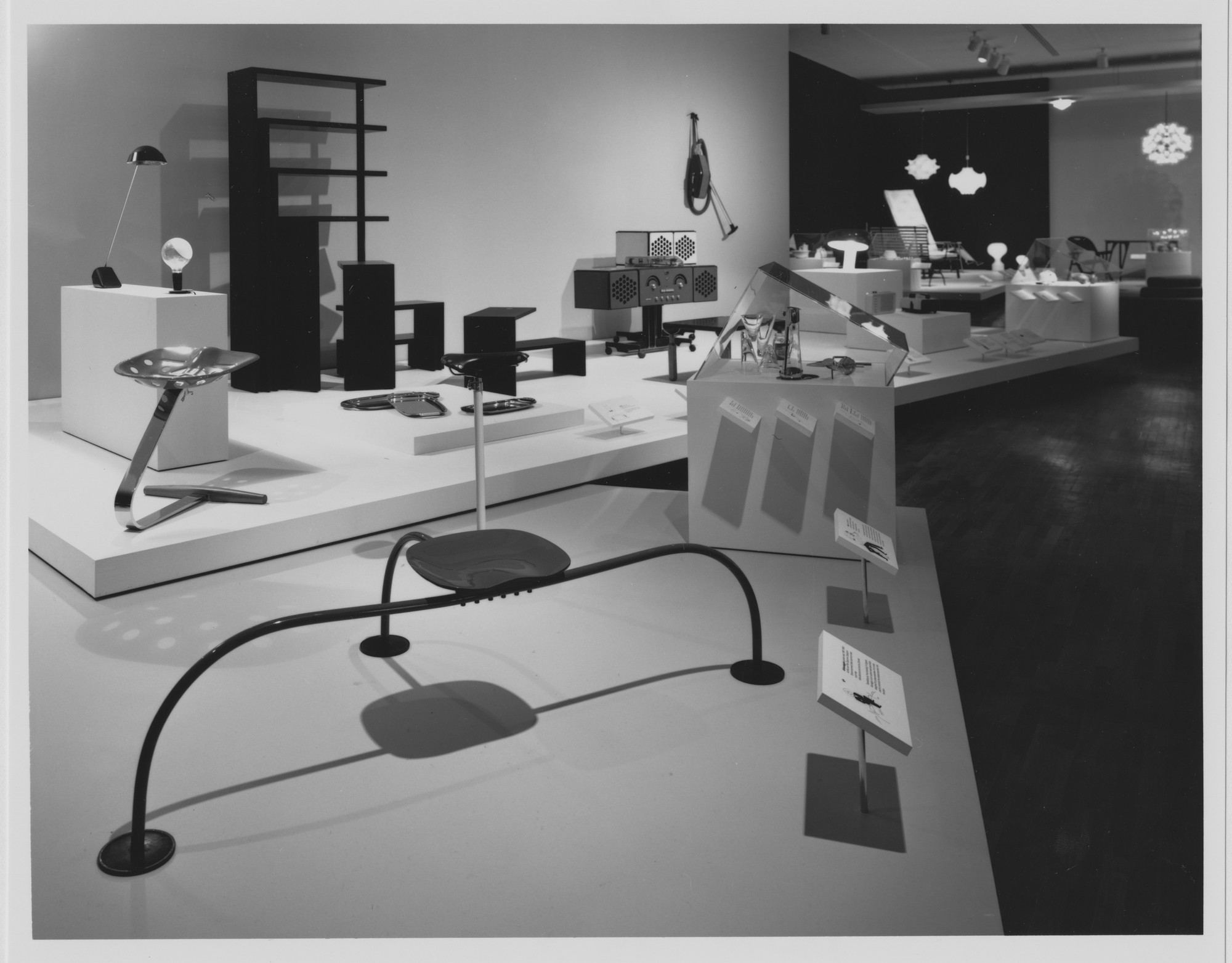 Installation view of the exhibition "Achille Castiglioni: Design!" | MoMA