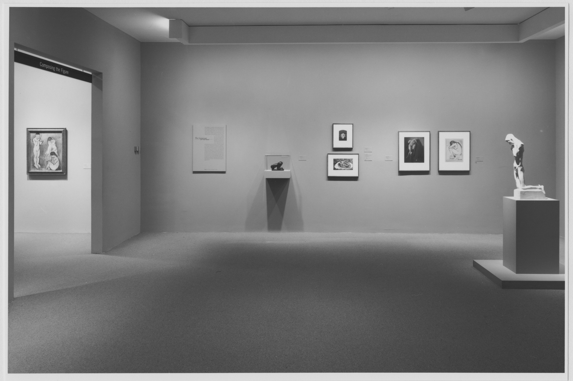 Installation view of the exhibition "Language of the Body, " in the ...