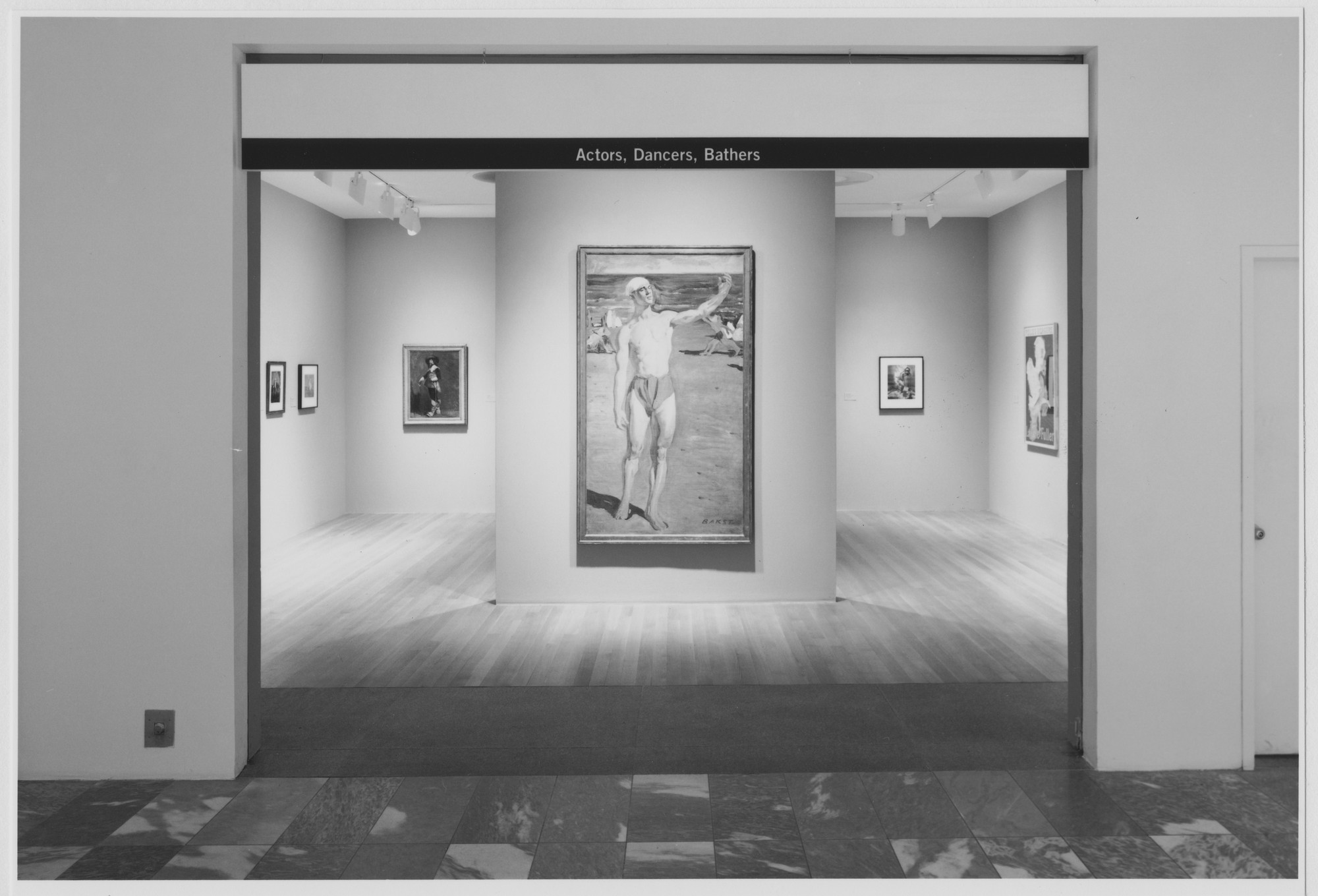 Installation view of the exhibition "Actors, Dancers, Bathers, " in the ...