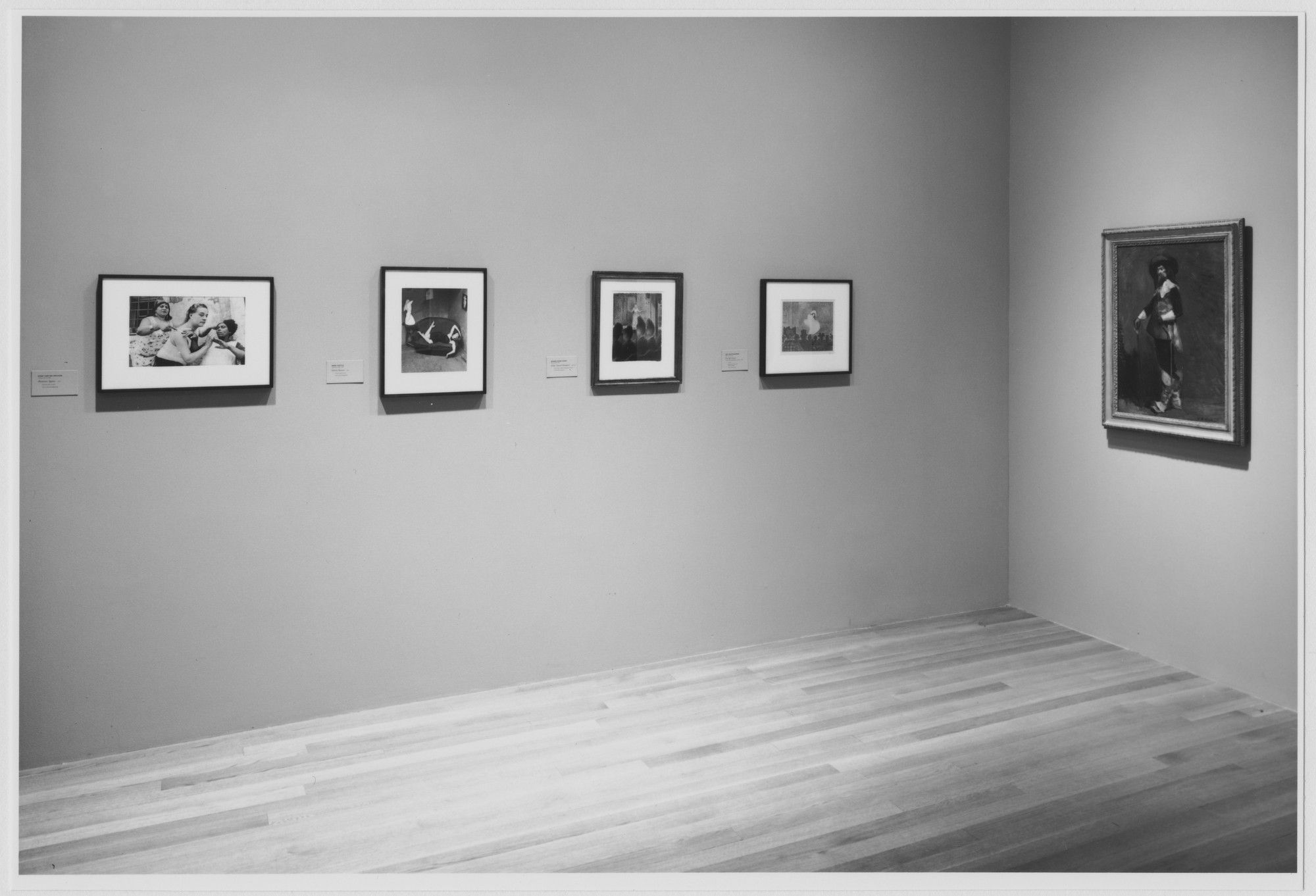 Installation view of the exhibition "Actors, Dancers, Bathers, " in the ...