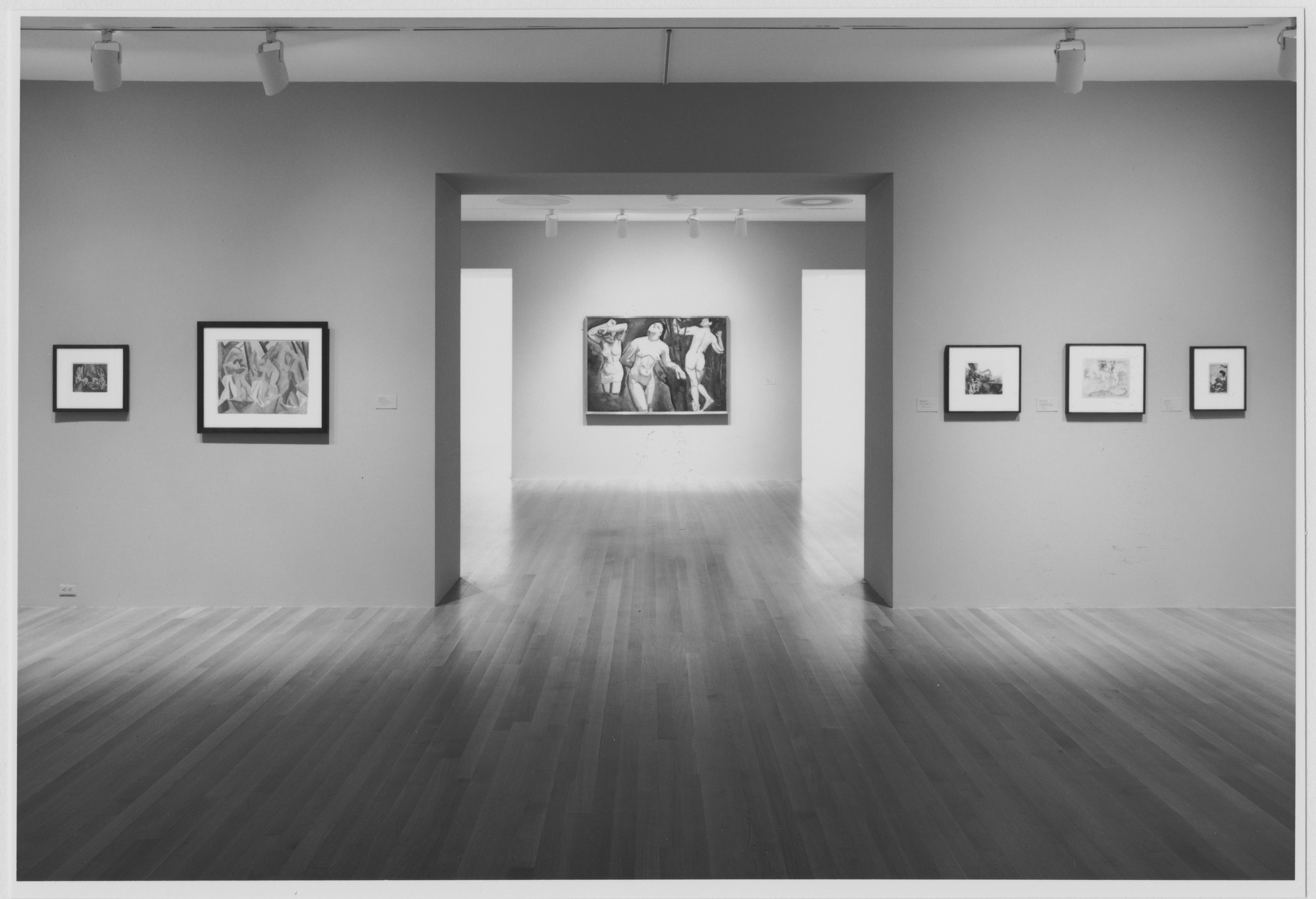 Installation view of the exhibition "Actors, Dancers, Bathers, " in the ...