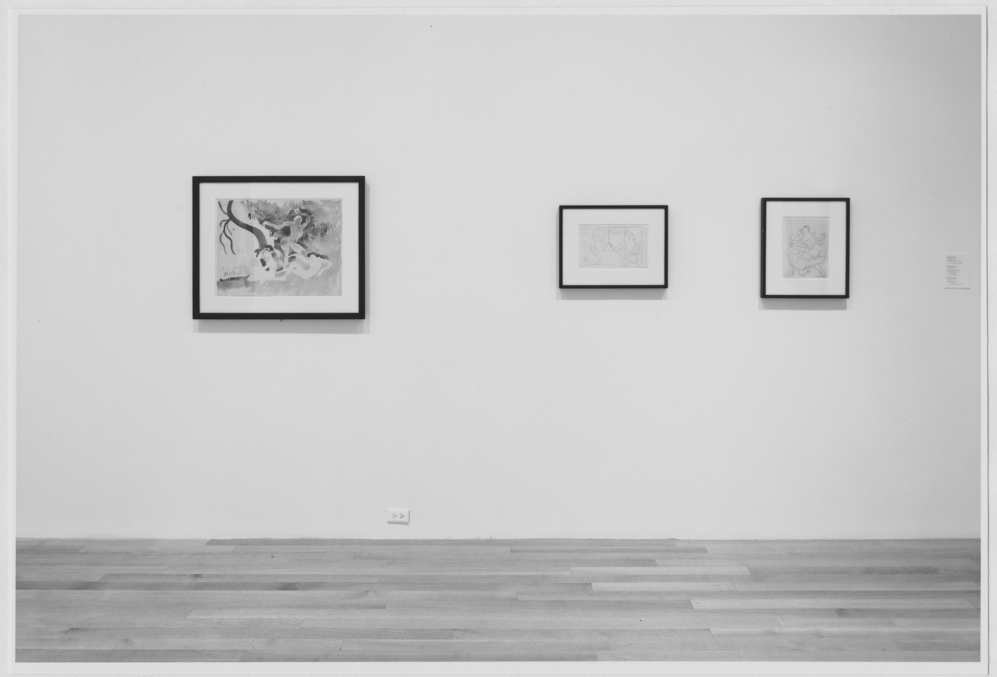 Installation view of the exhibition "Actors, Dancers, Bathers, " in the ...